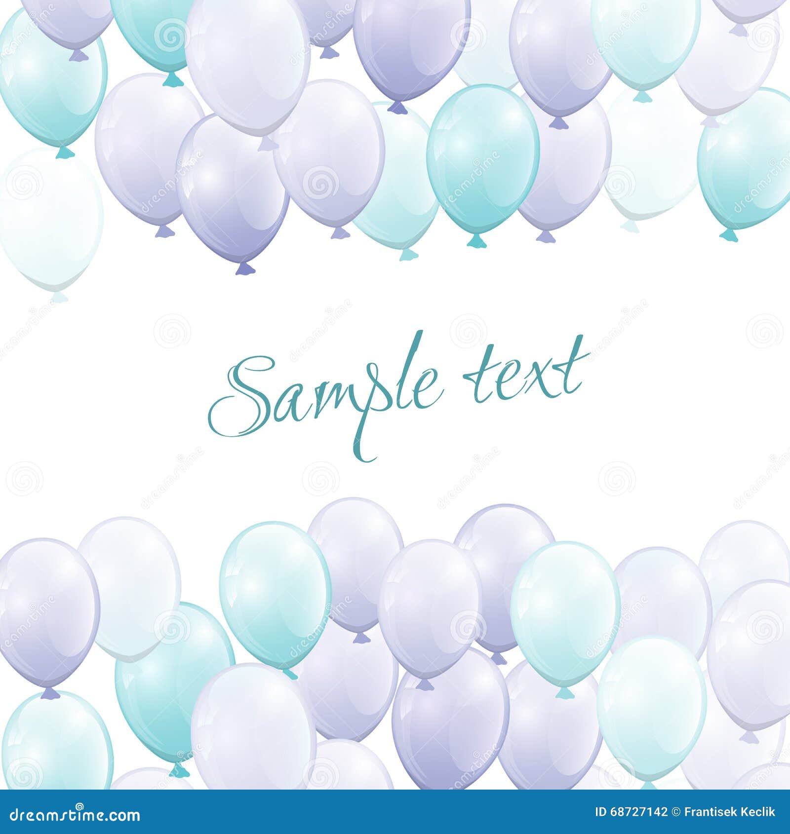 Card with balloons stock vector. Illustration of design - 68727142