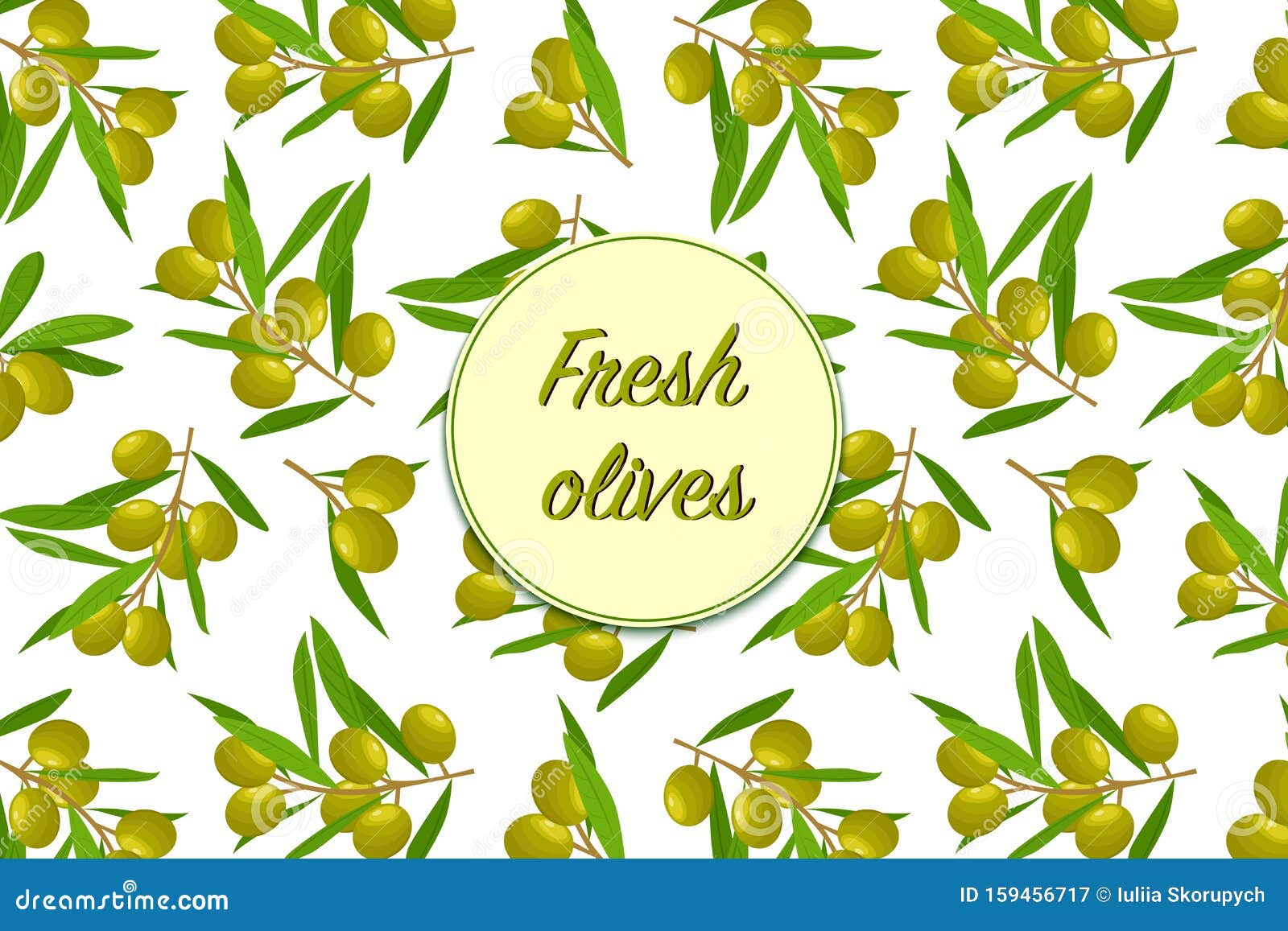 Flyer with olive branches stock vector. Illustration of forest - 159456717