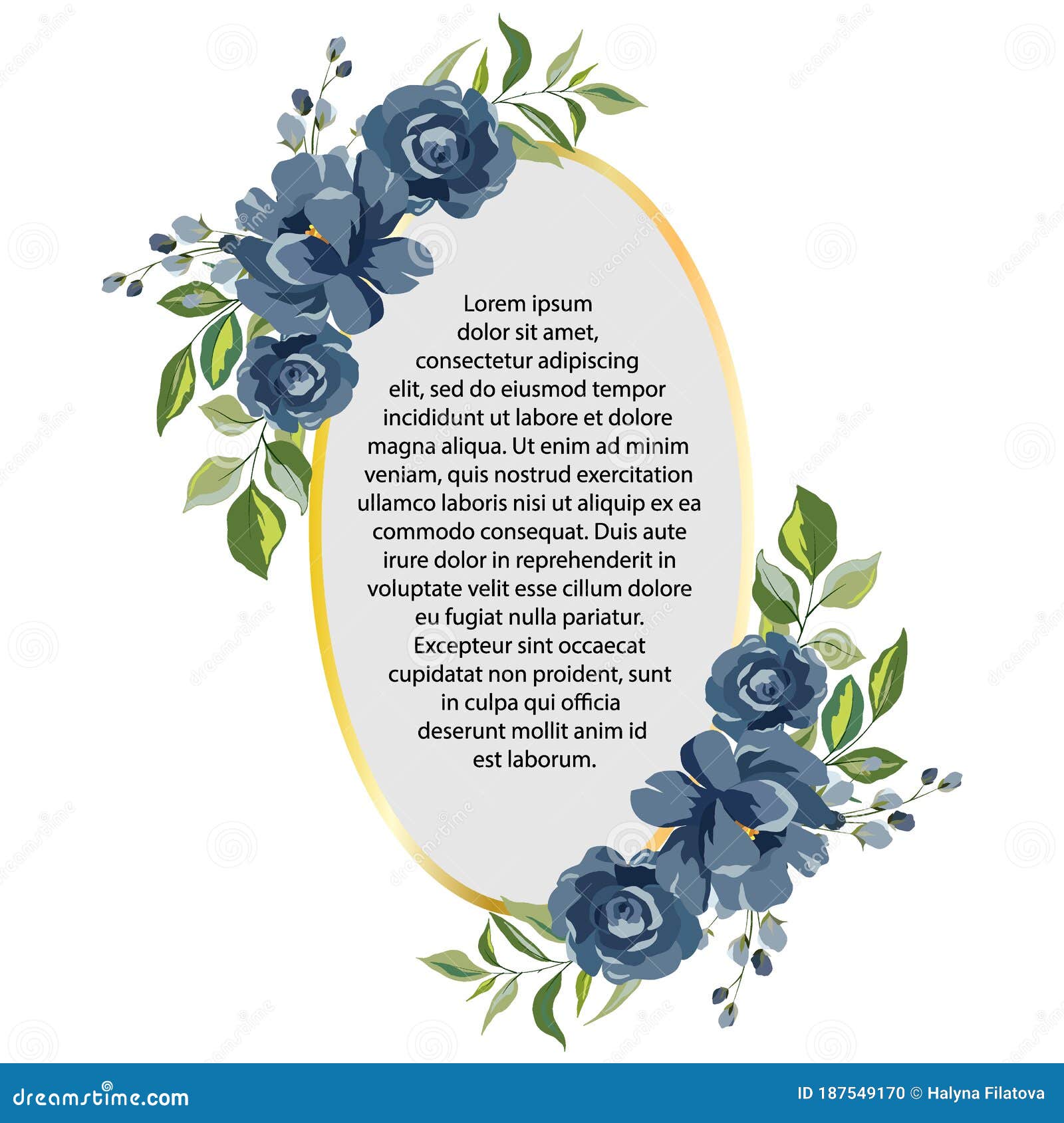 873 Card, Banner for Greetings, Background with Frame and Flowers Stock ...