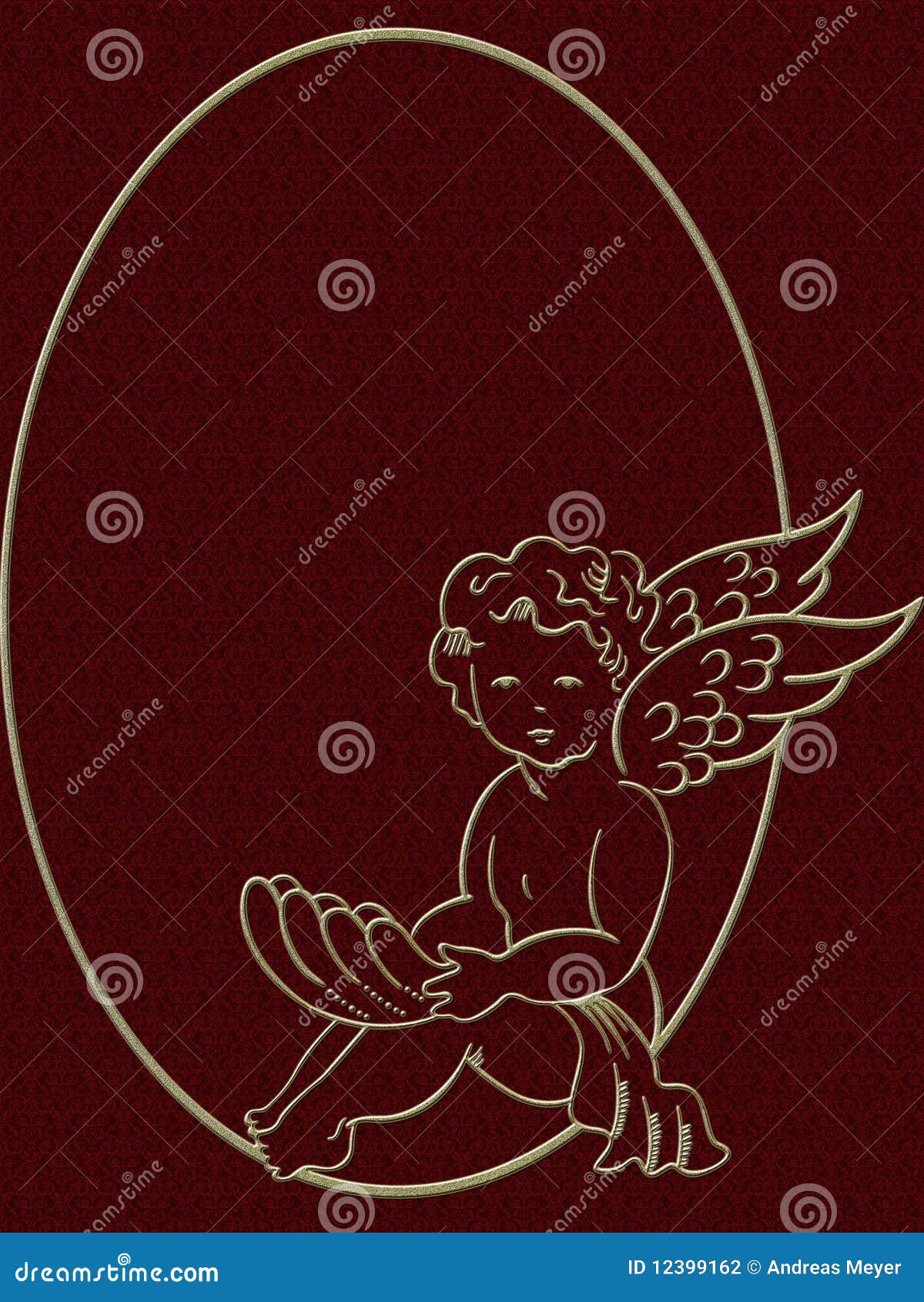 Card with a Beautiful Golden Design Stock Illustration - Illustration ...