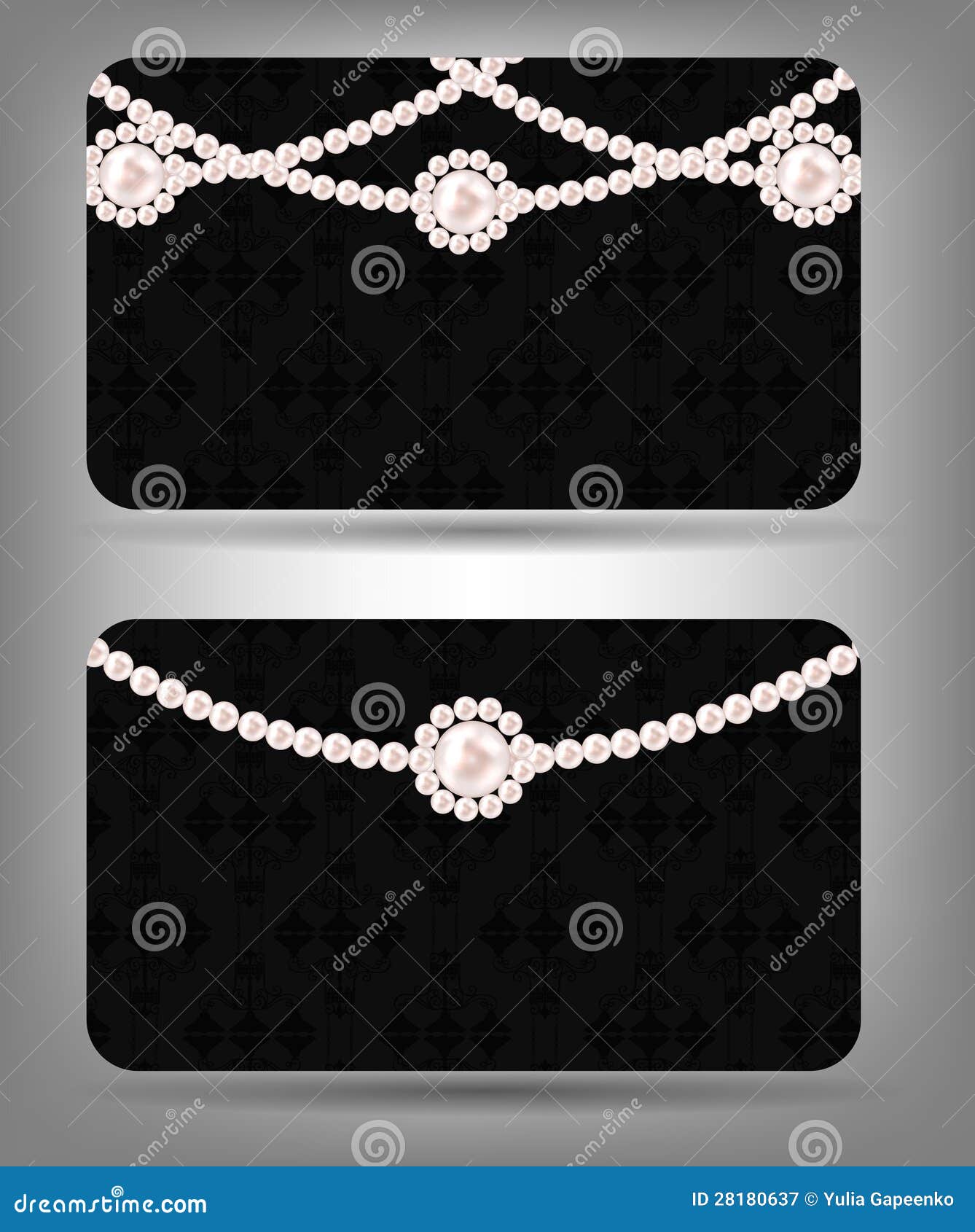 Card with Beauty Pearl. Vector Illustration Stock Vector - Illustration ...