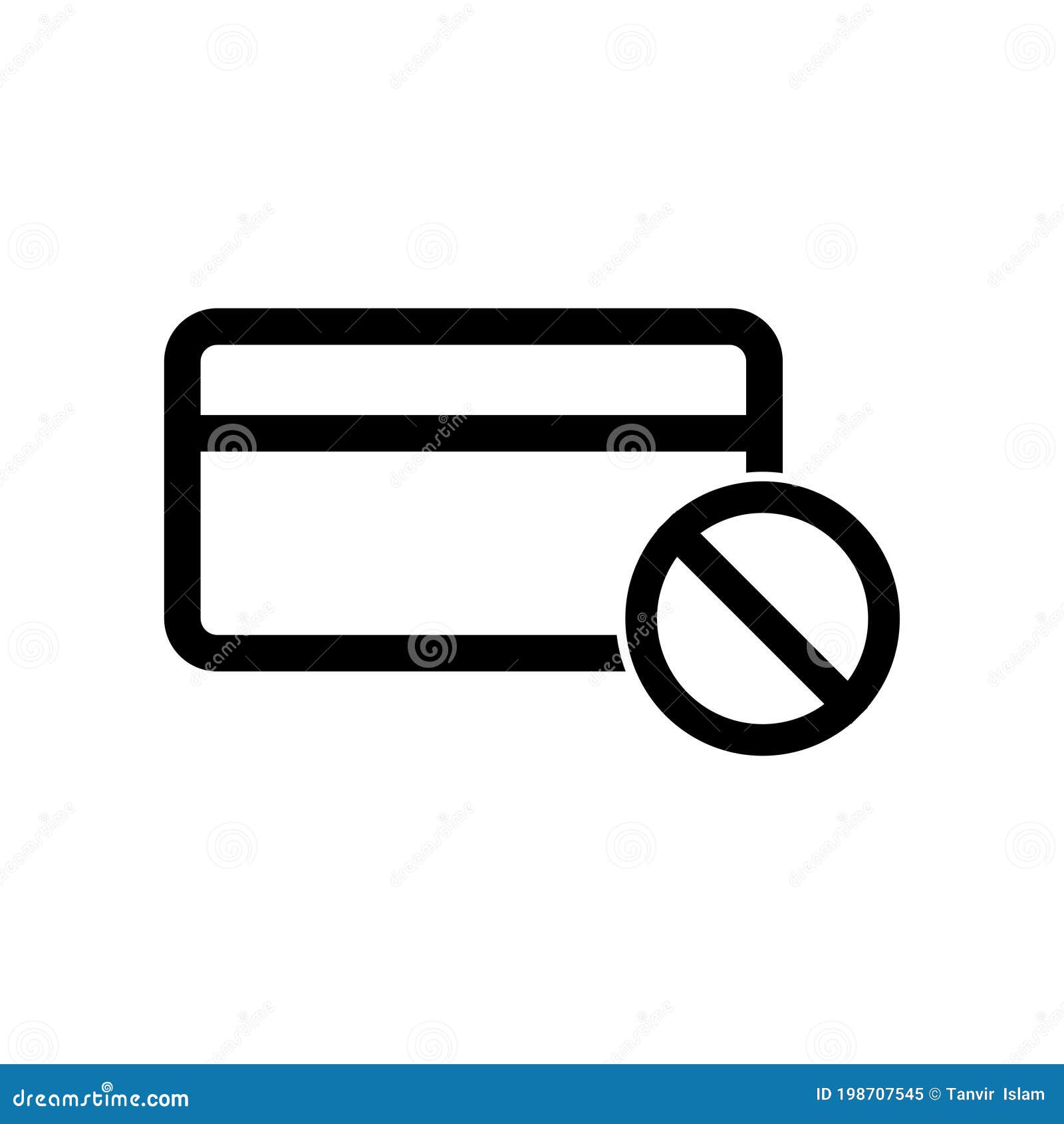 Card Block Icon stock vector. Illustration of block - 198707545