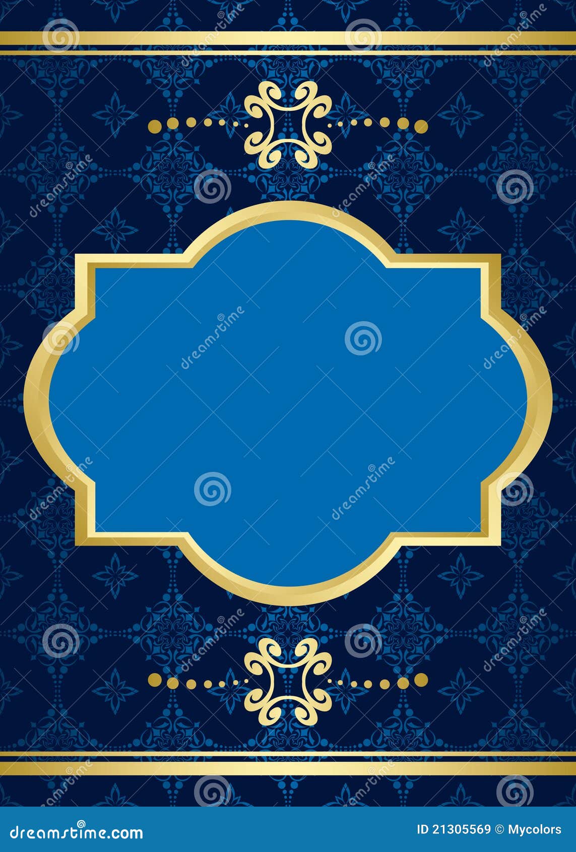 Card with Blue Pattern - Vector Stock Vector - Illustration of card ...