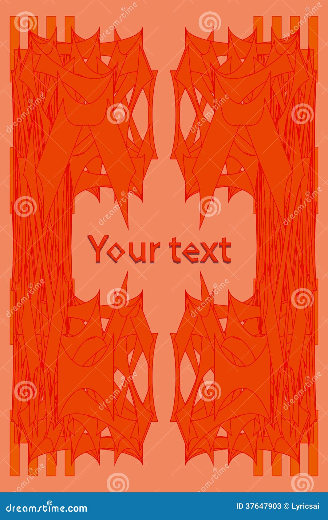 Card with a border design stock vector. Illustration of creative - 37647903