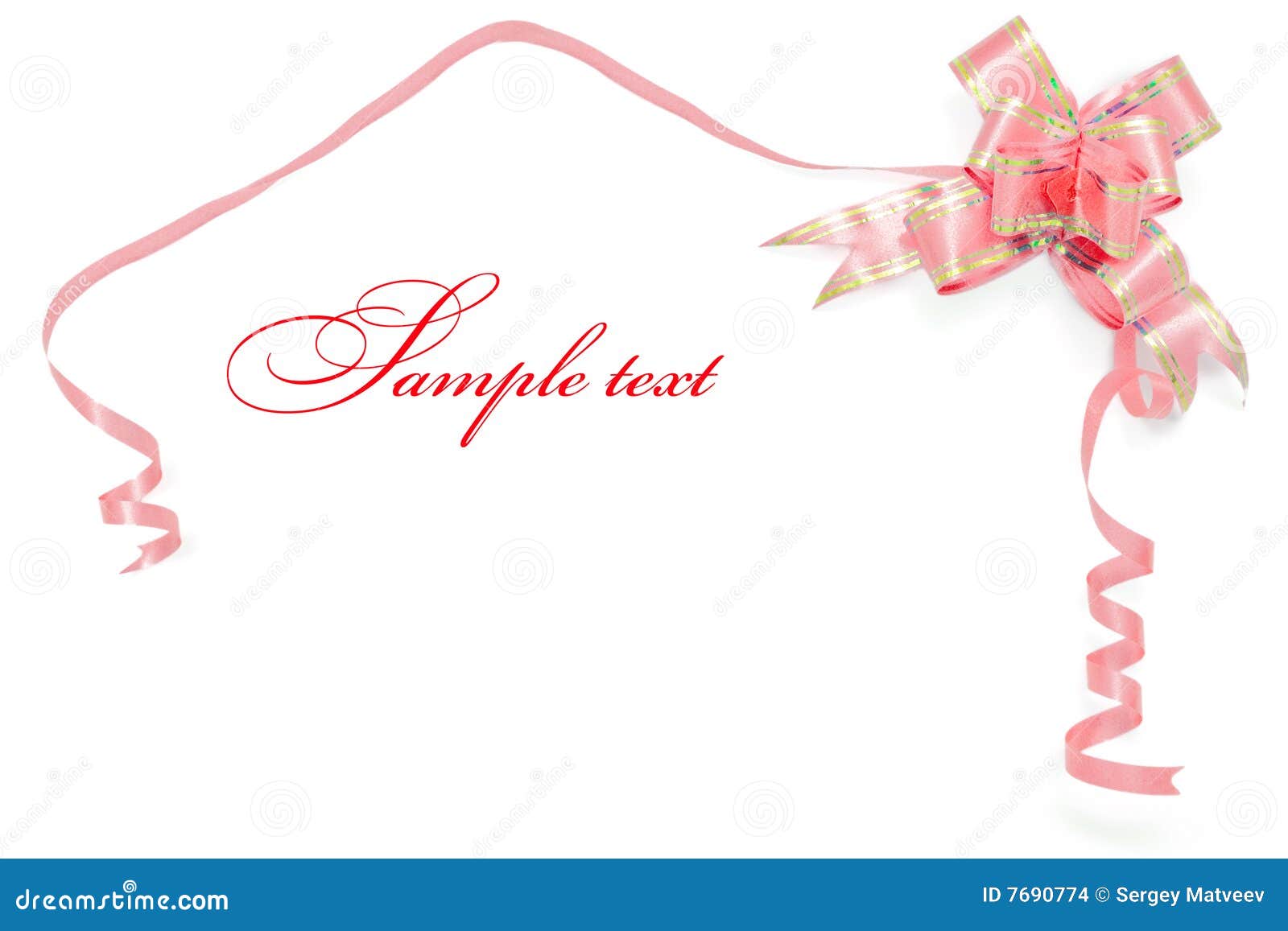 Card Border from Red Ribbon Stock Illustration - Illustration of card ...