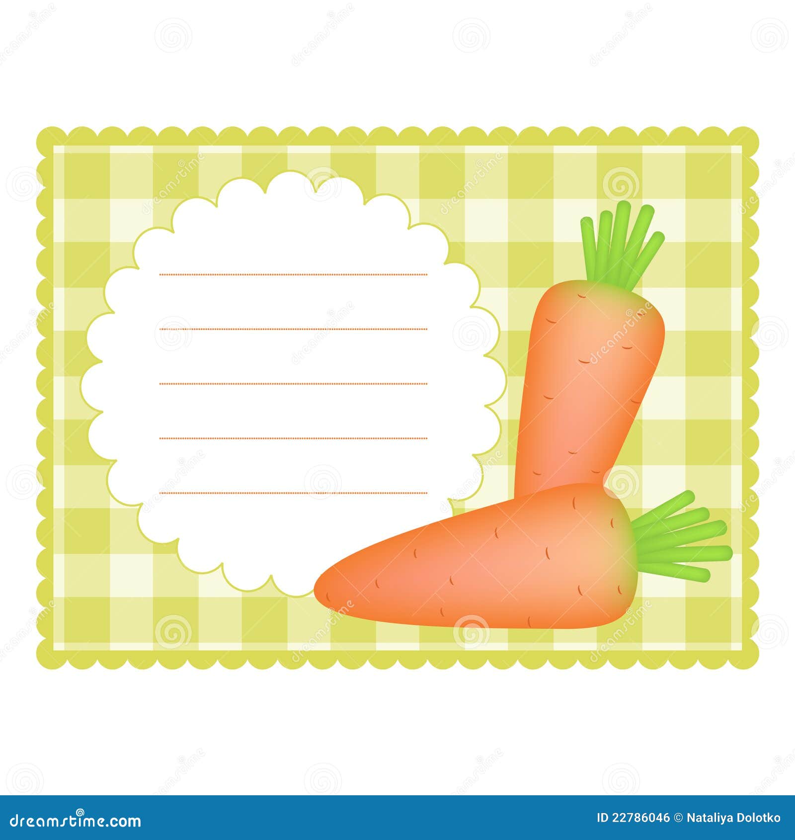 Card with carrots stock vector. Illustration of graphic - 22786046