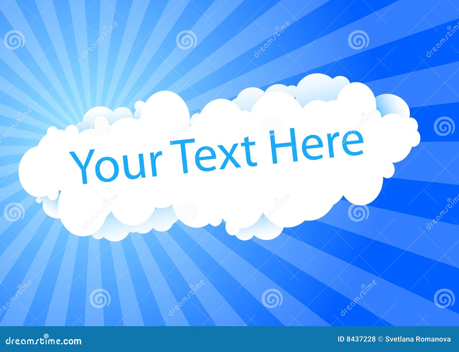 Card with cloud stock vector. Illustration of graphic - 8437228