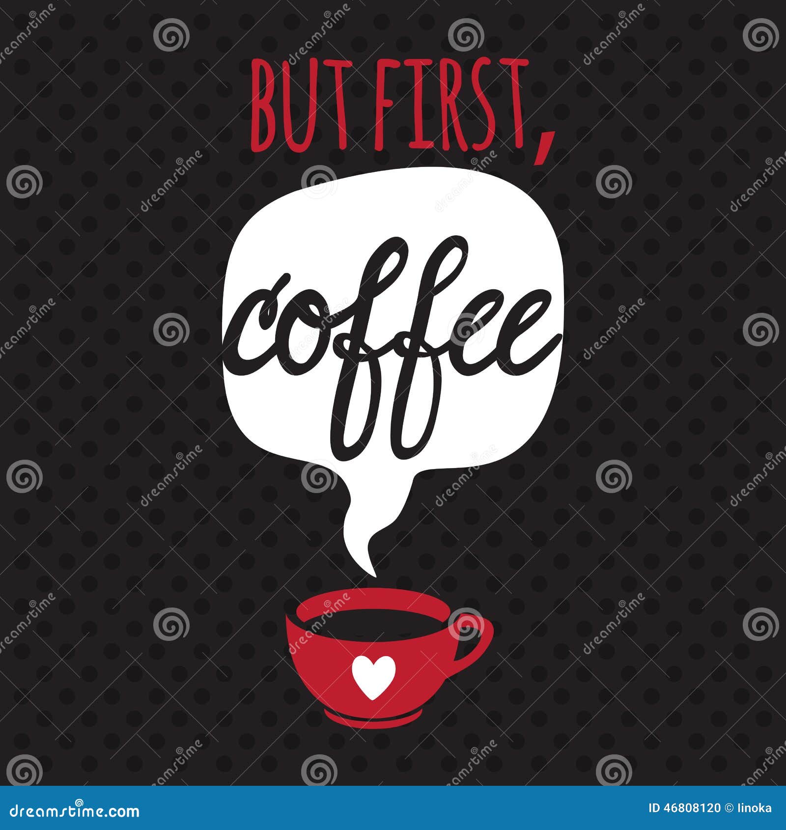 Coffee Lettering. Vector Hand Drawn Calligraphy Glace. Elegant Modern ...