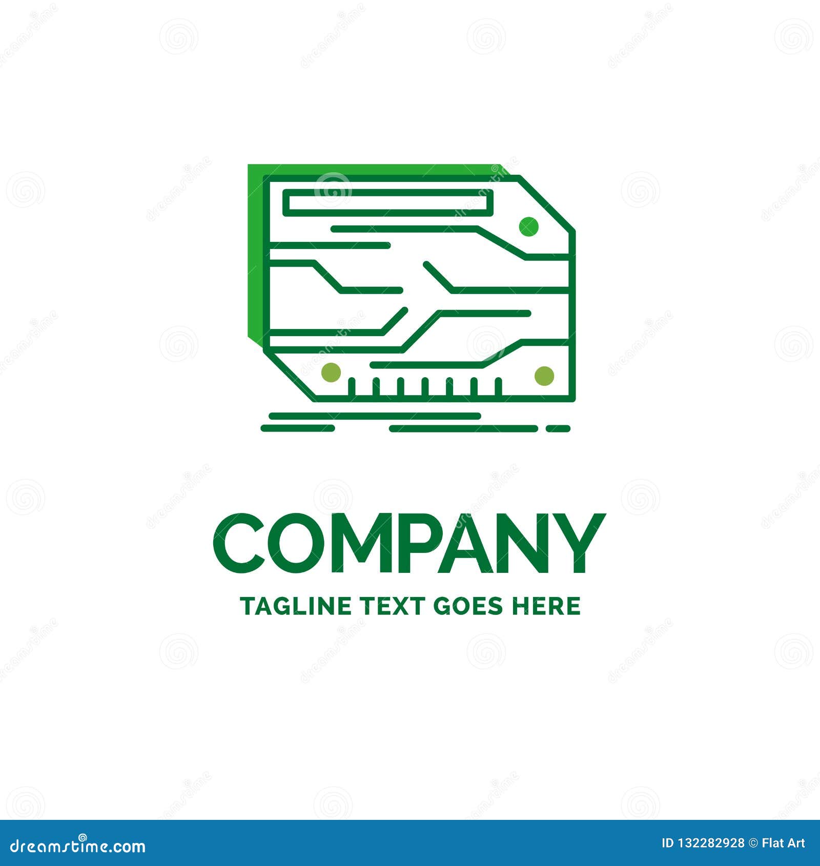 Card, Component, Custom, Electronic, Memory Flat Business Logo T Stock ...