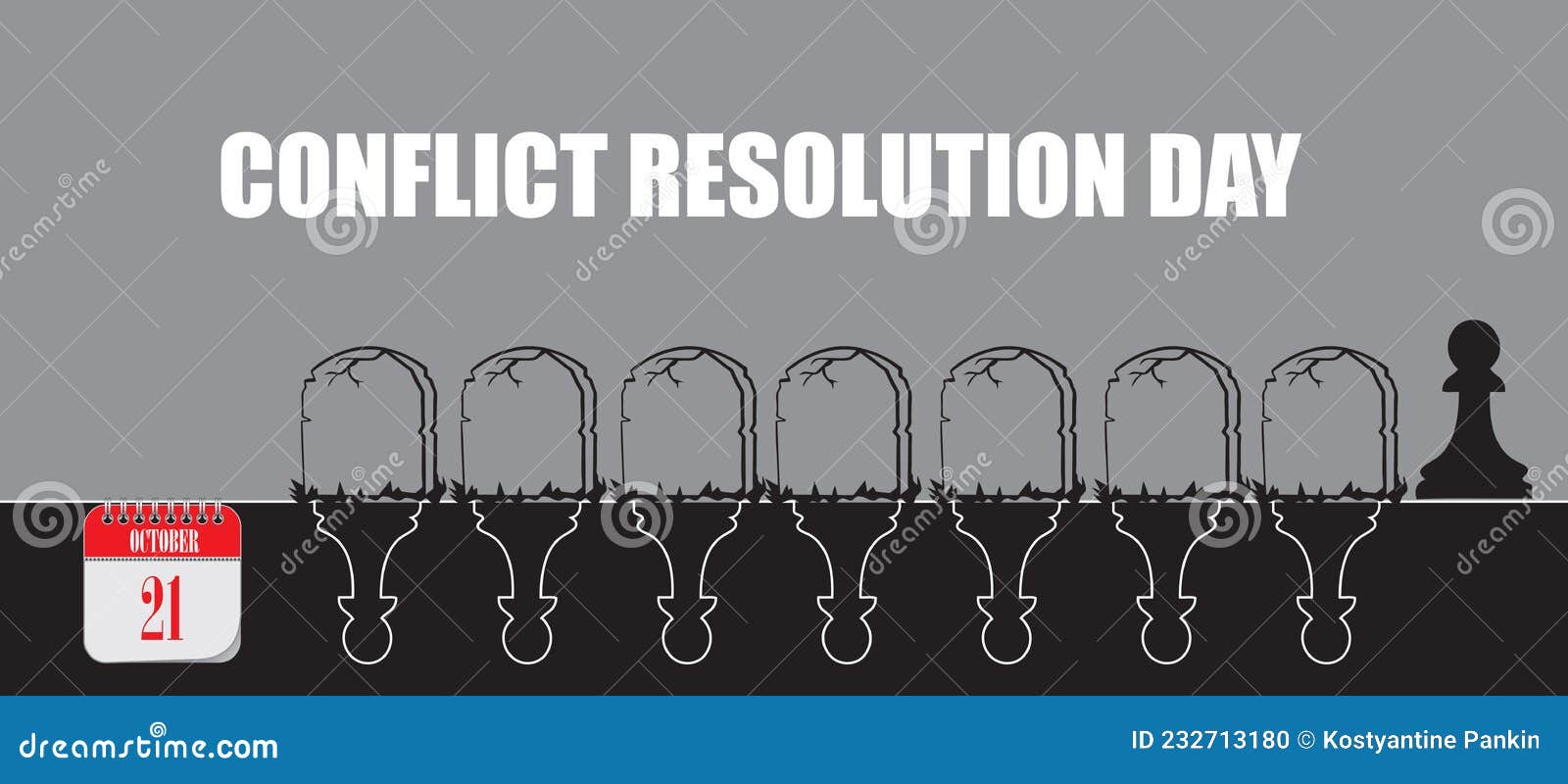 Card Conflict Resolution Day Stock Vector - Illustration of collision ...