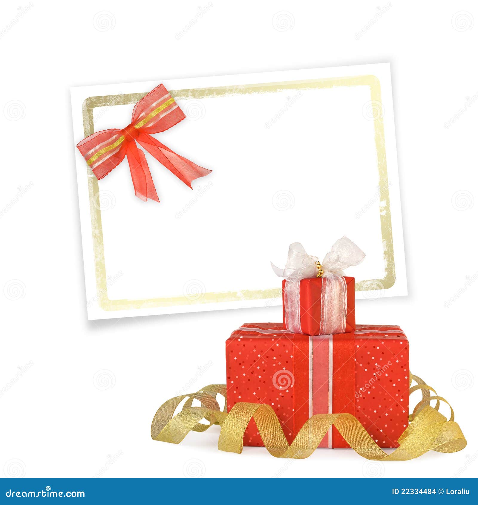 Card for Congratulation with Gift Boxes Stock Photo - Image of ...