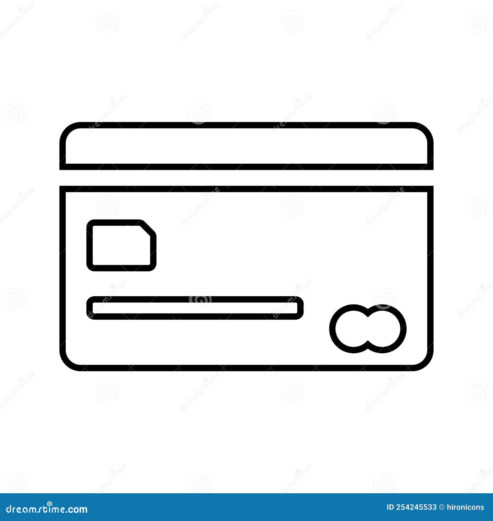 Card, Credit, Debit Outline Icon. Line Art Vector Stock Illustration ...