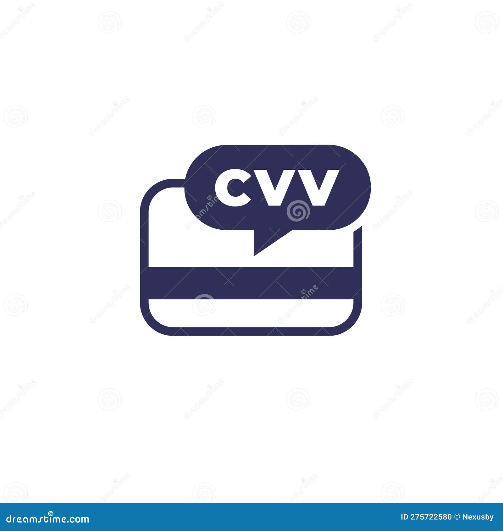 Card CVV Code Icon on White, Vector Stock Vector - Illustration of ...