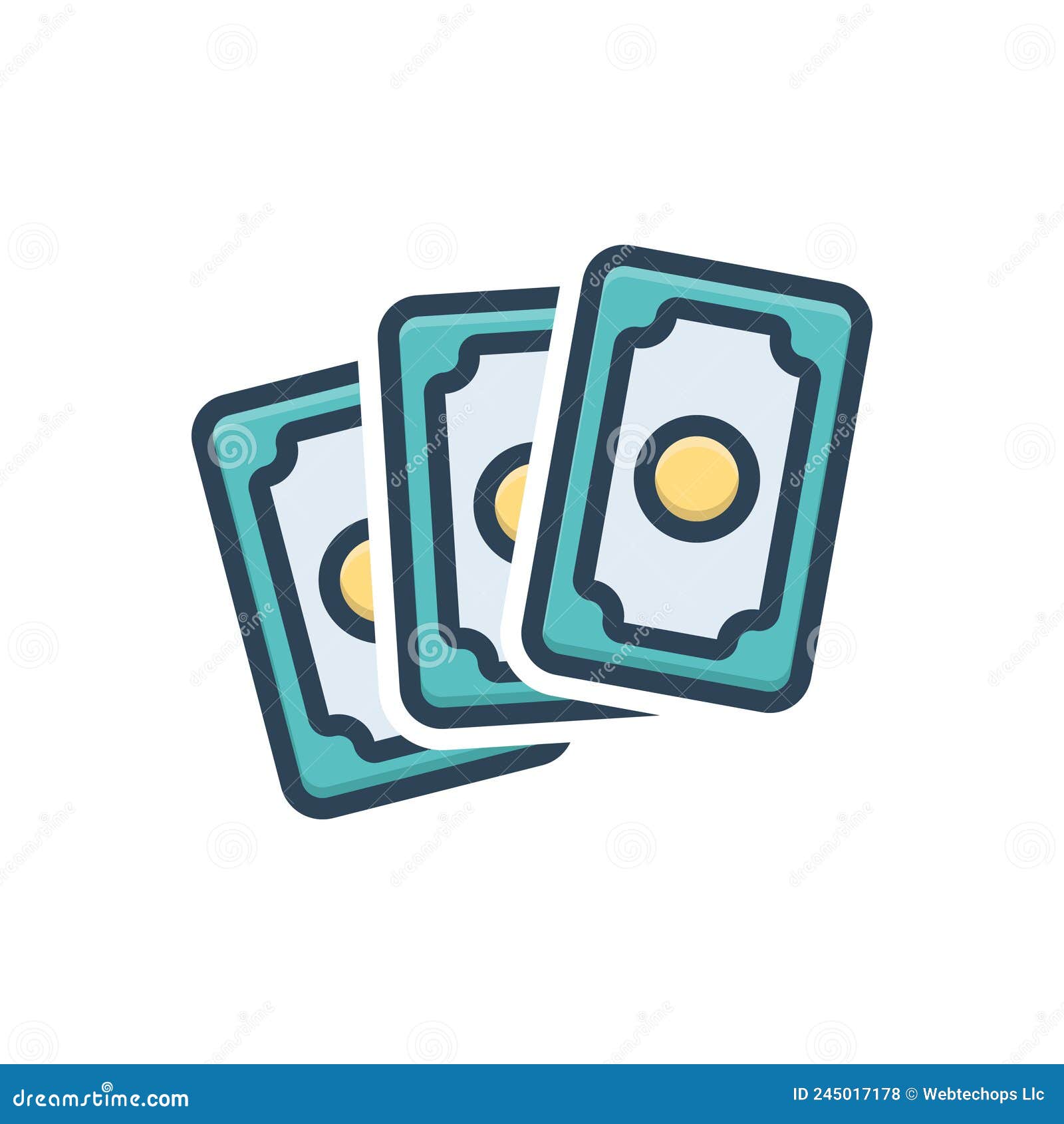 Color Illustration Icon for Card Deck, Playing and Stack Stock ...