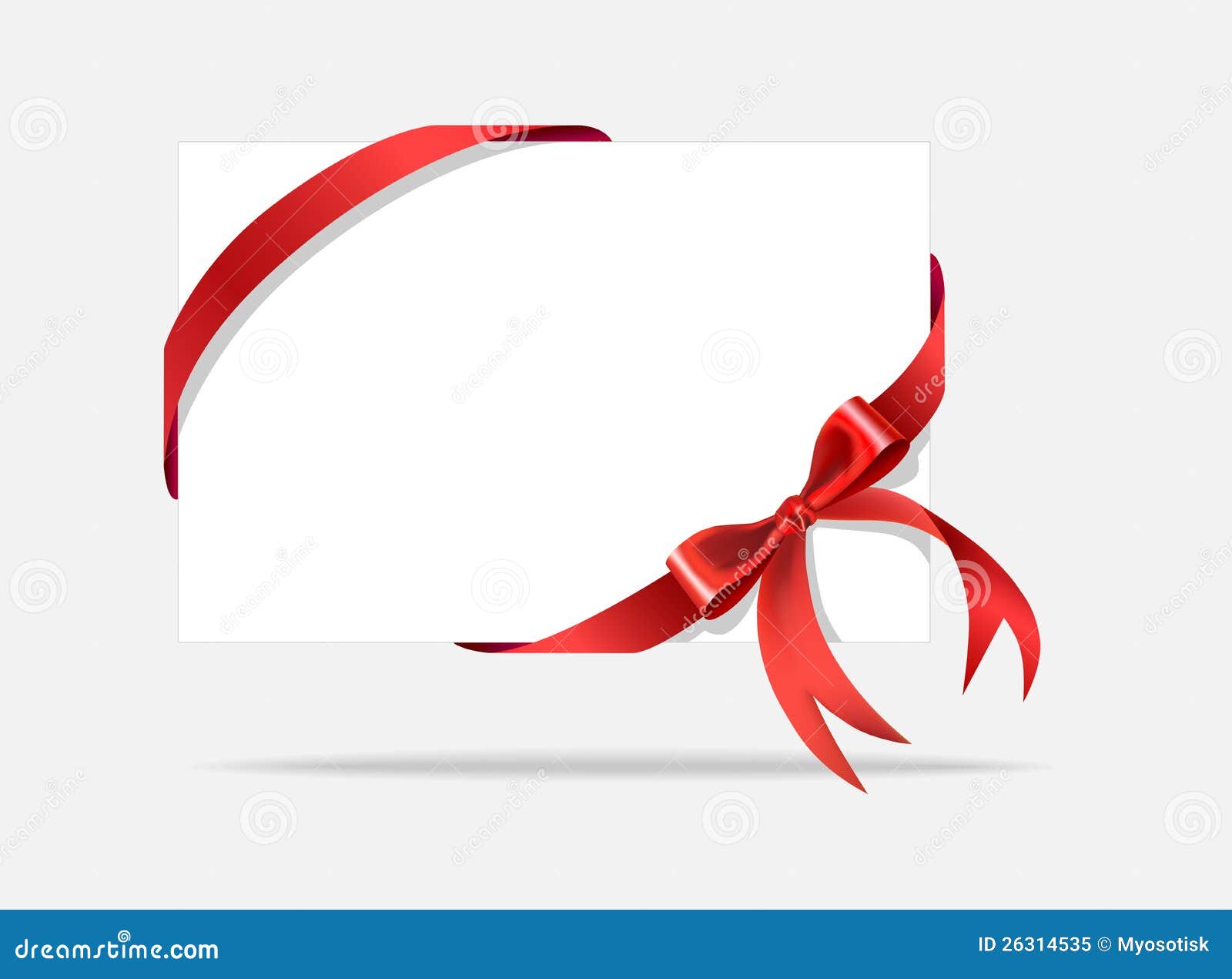 Card with decorative bow stock vector. Illustration of isolated - 26314535