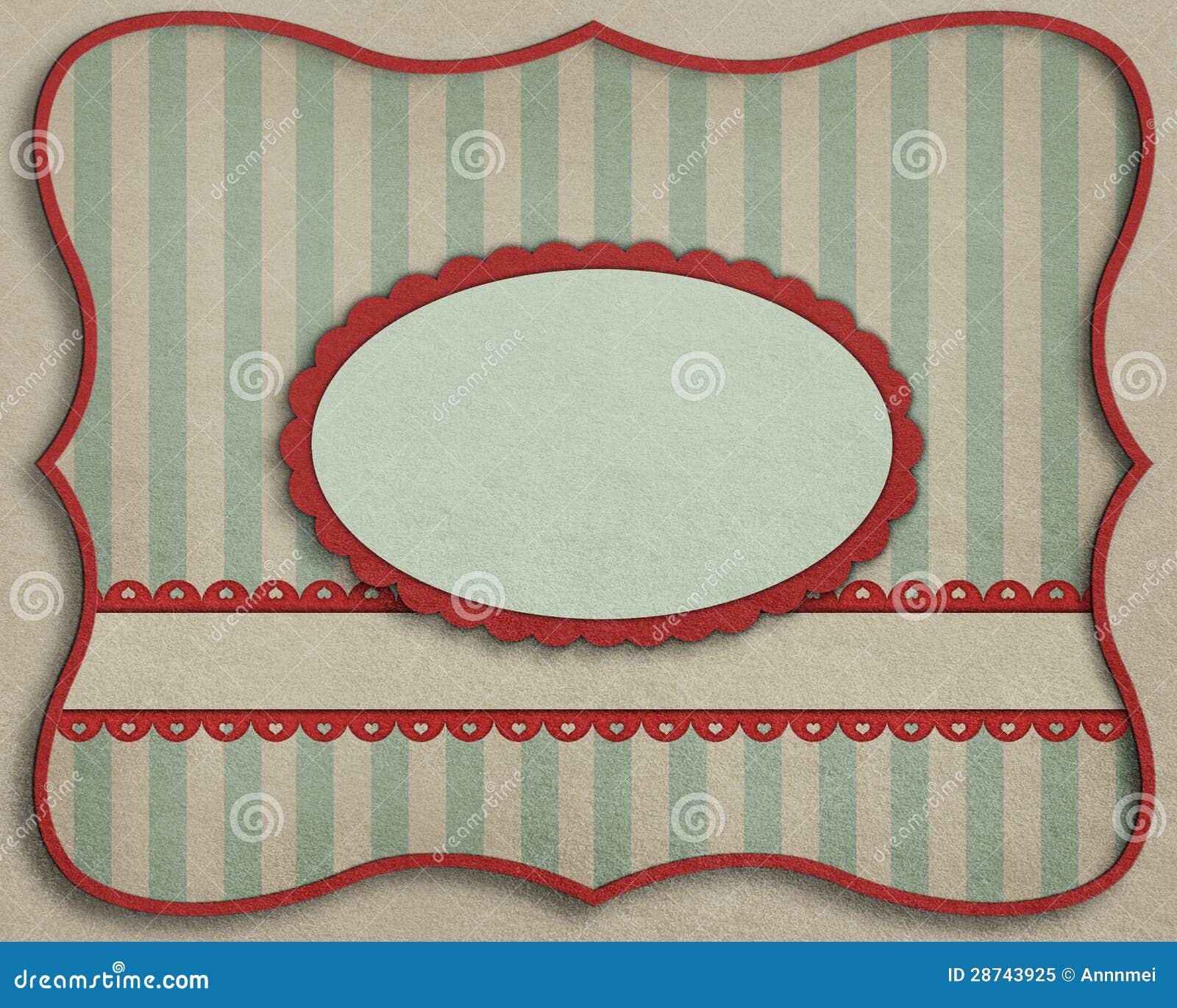 Card with decorative oval. stock illustration. Illustration of ...