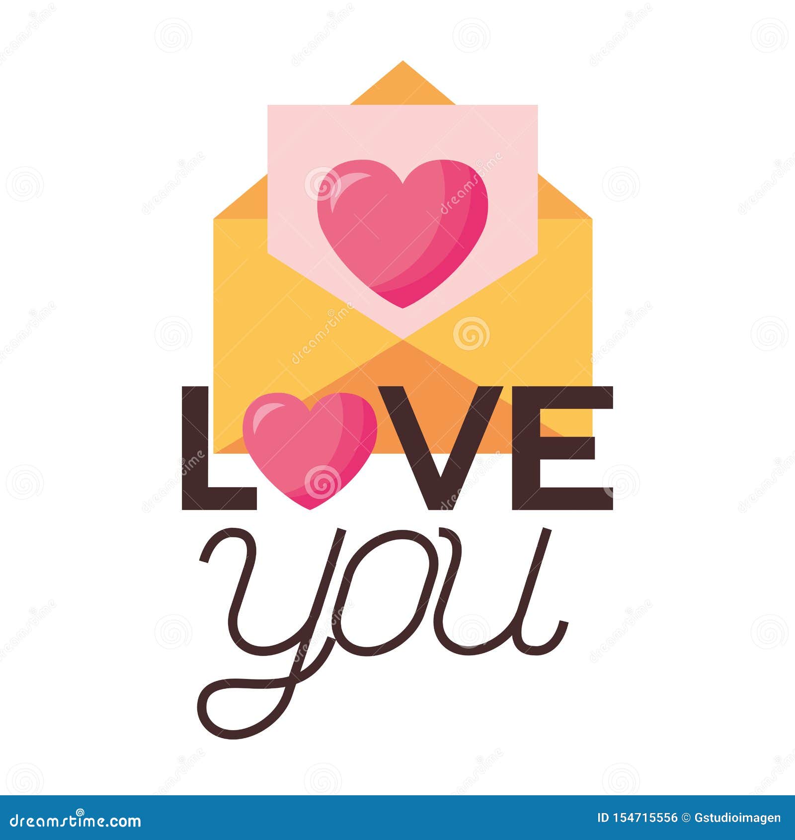 Love Represented By Card Vector Design Stock Illustration