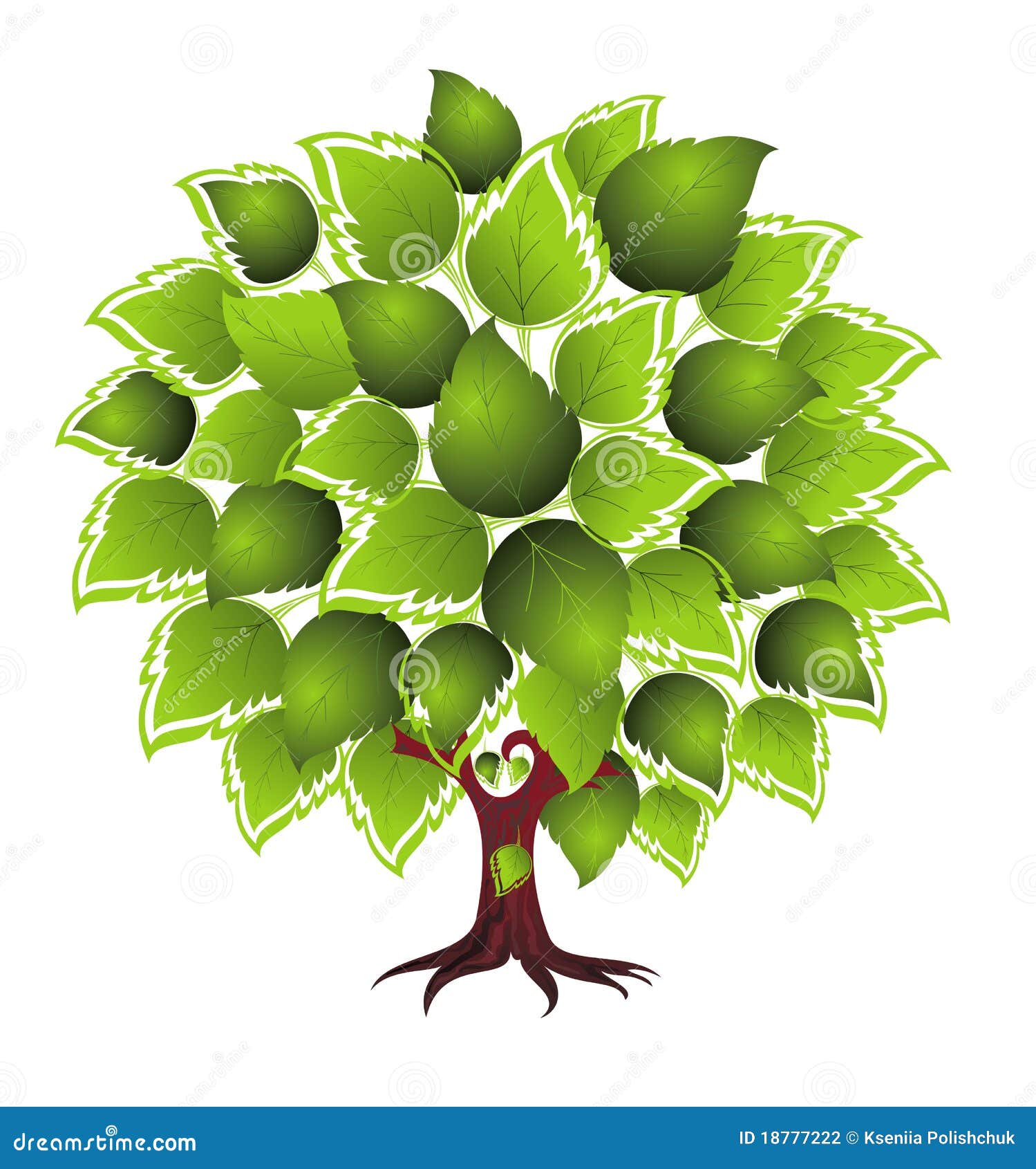 Card Design with Stylised Tree Stock Vector - Illustration of decor ...