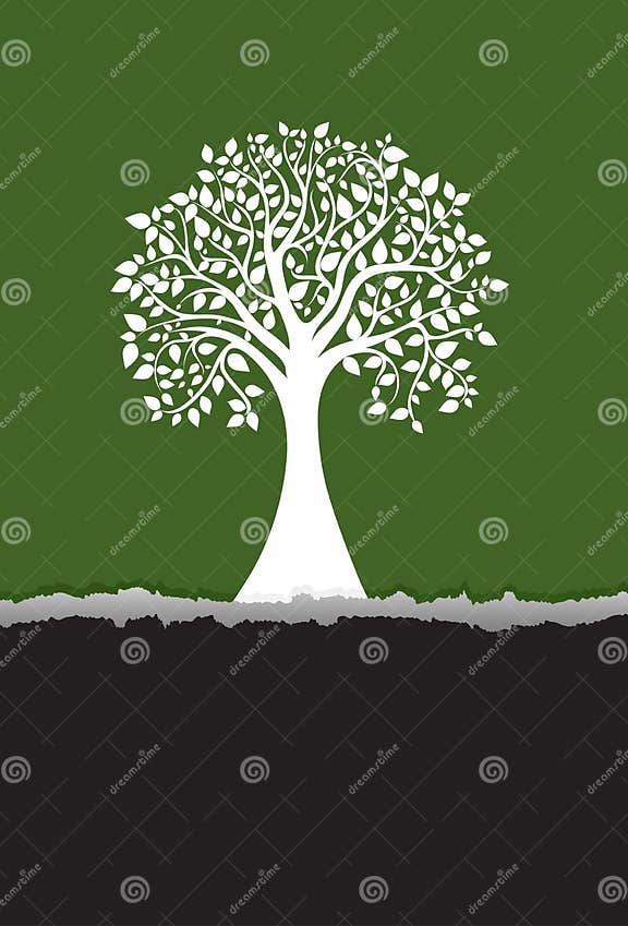 Card design, tree stock vector. Illustration of environmental - 26345869