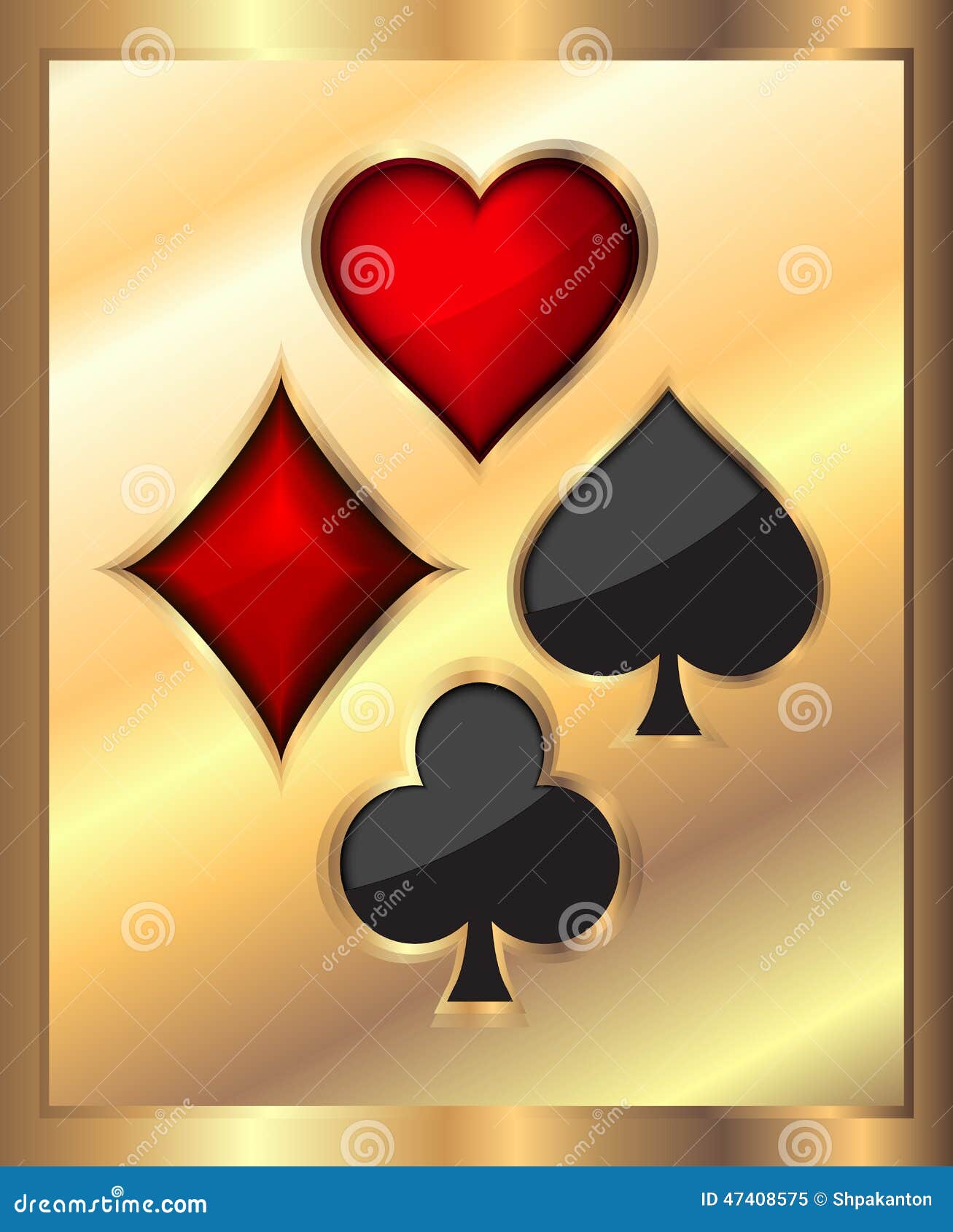 Card Elements on Gold Background Stock Vector - Illustration of ...