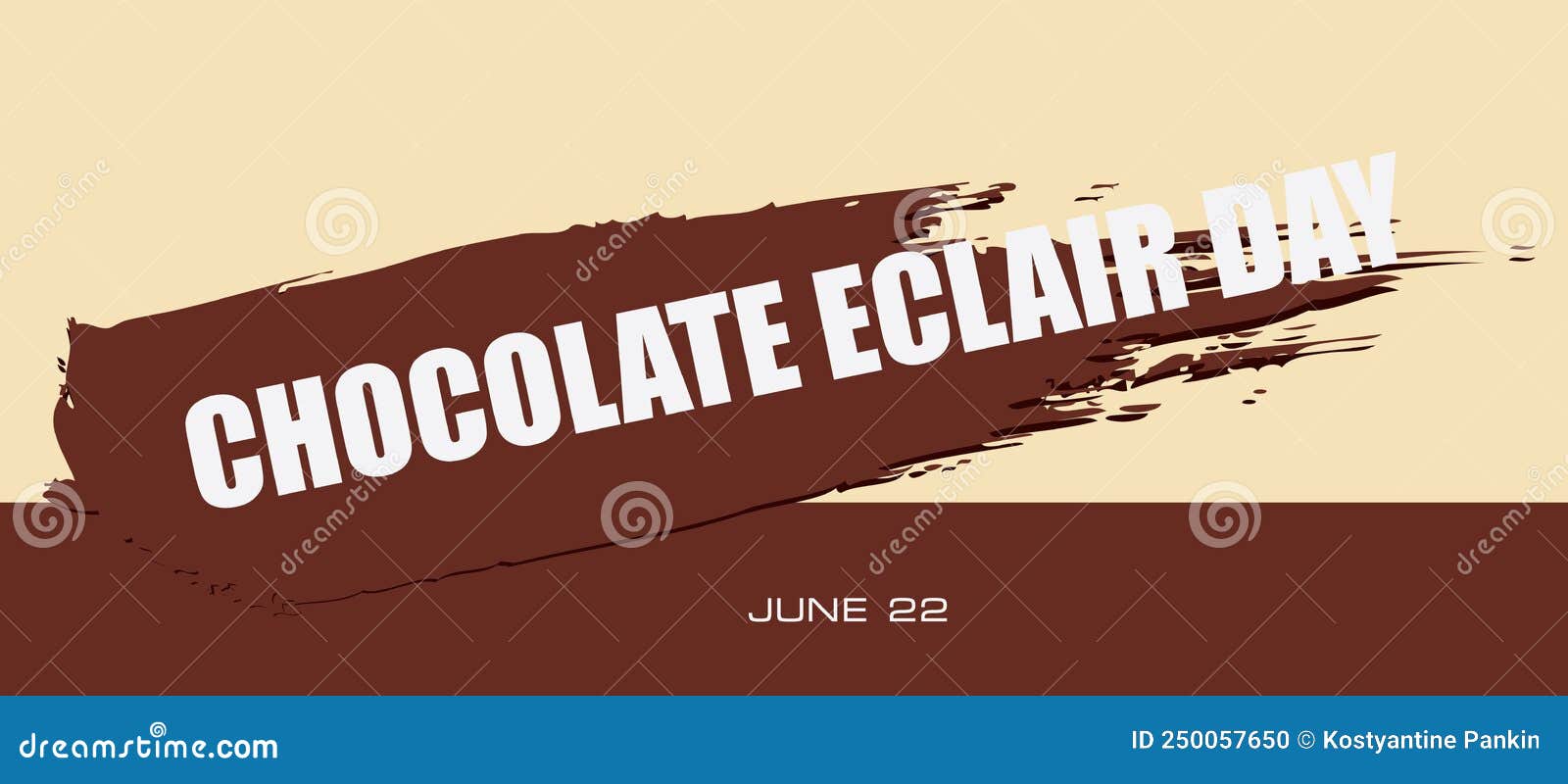 Card Chocolate Eclair Day stock vector. Illustration of brown - 250057650