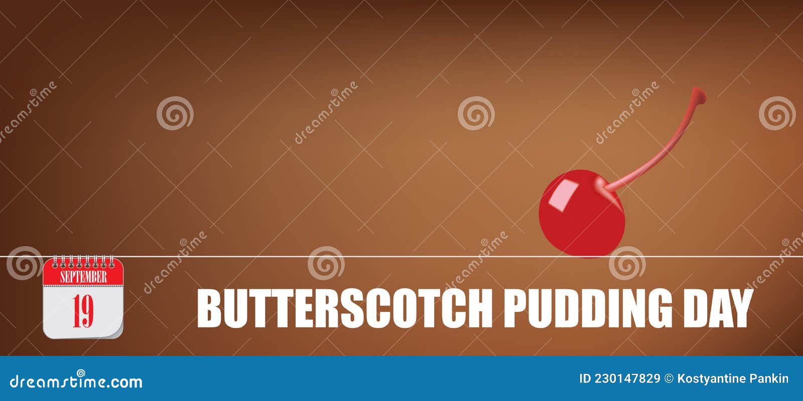 Butterscotch Pudding Day Cartoon Vector | CartoonDealer.com #140085553