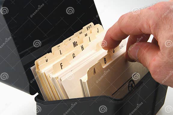 Card File stock photo. Image of white, index, letters - 4192110