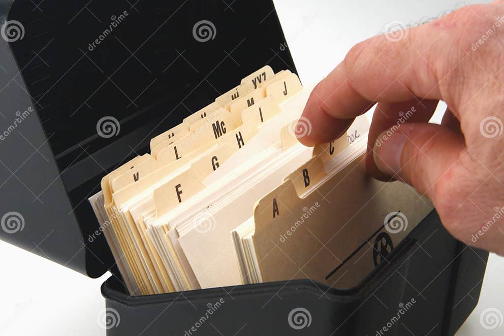 Card File stock photo. Image of white, index, letters - 4192110