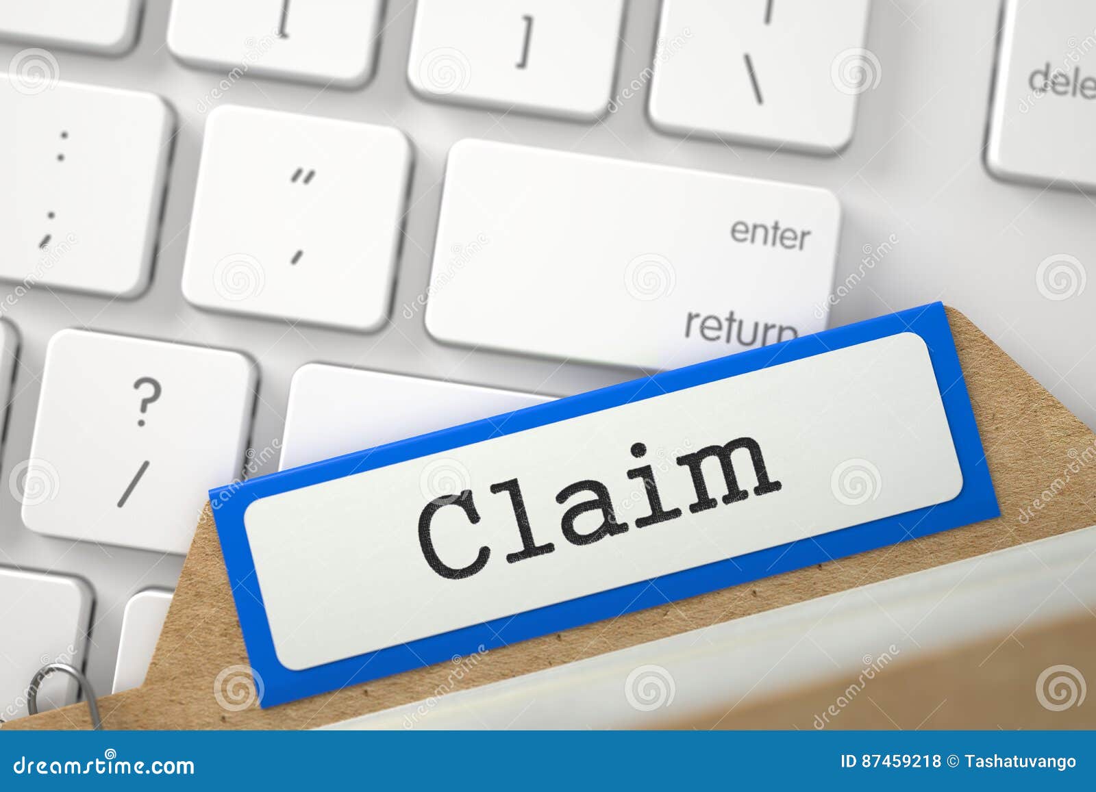 Card File with Claim. 3D. stock illustration. Illustration of loss ...