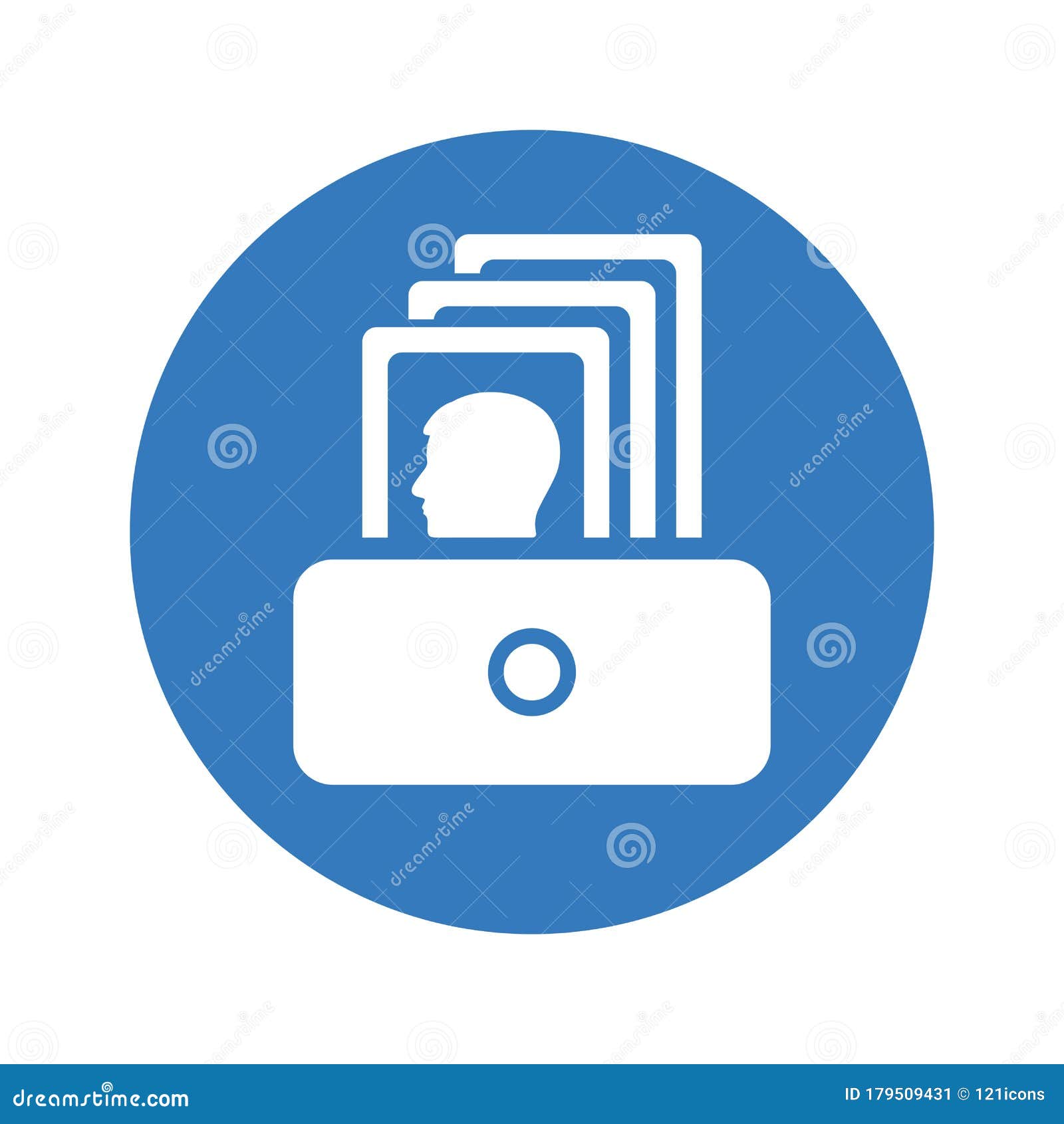 Card File Icon, Documents, Catalog, Information Paper / Blue Version ...