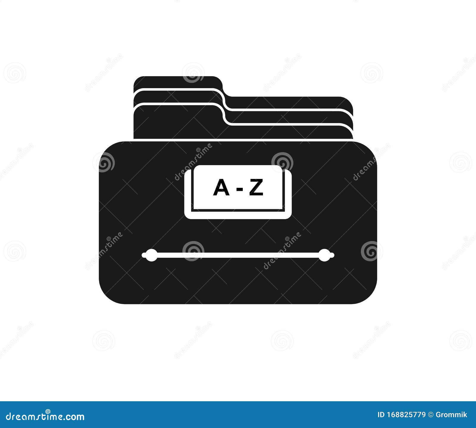 Card File Icon. Vector Silhouette in Flat Style Isolated on White ...