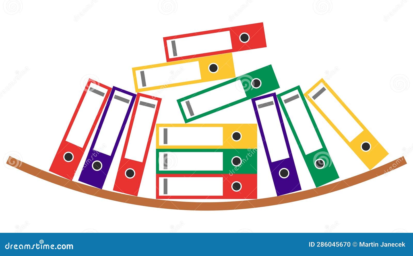 Card file on the shelf stock illustration. Illustration of computer ...