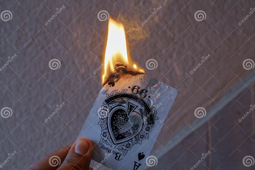 Card on fire stock image. Image of playing, play, card - 147256731