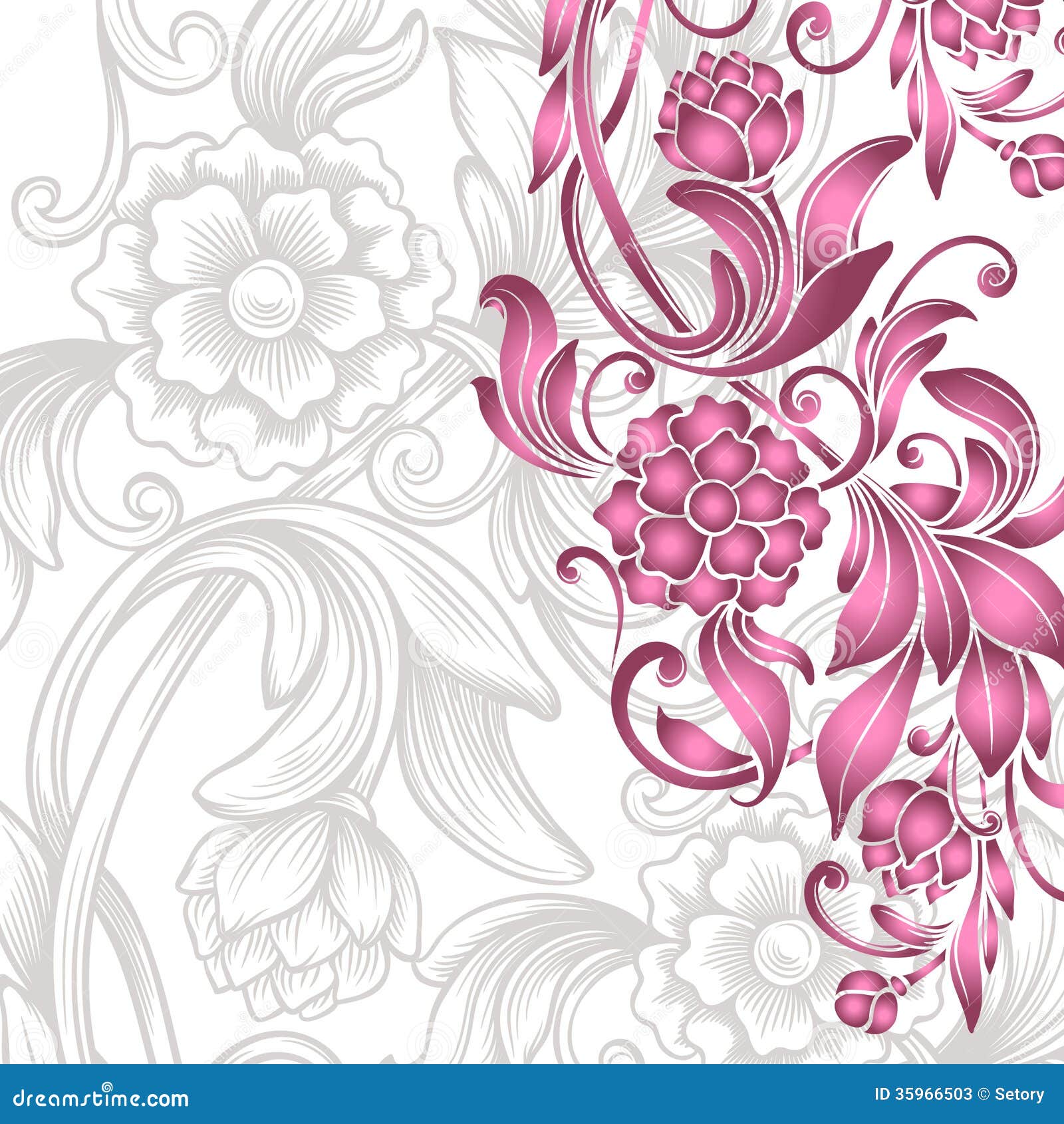 Card with floral pattern stock vector. Illustration of ornament - 35966503