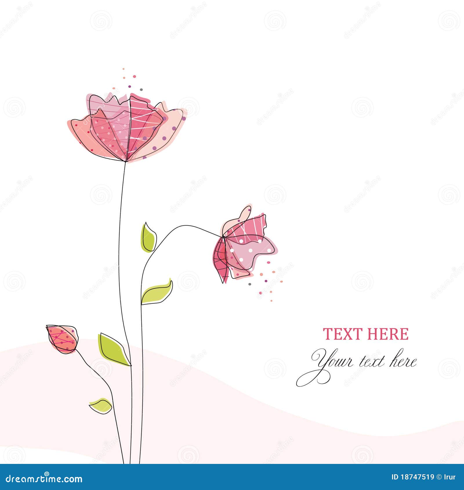 Card with flowers stock vector. Illustration of flora - 18747519