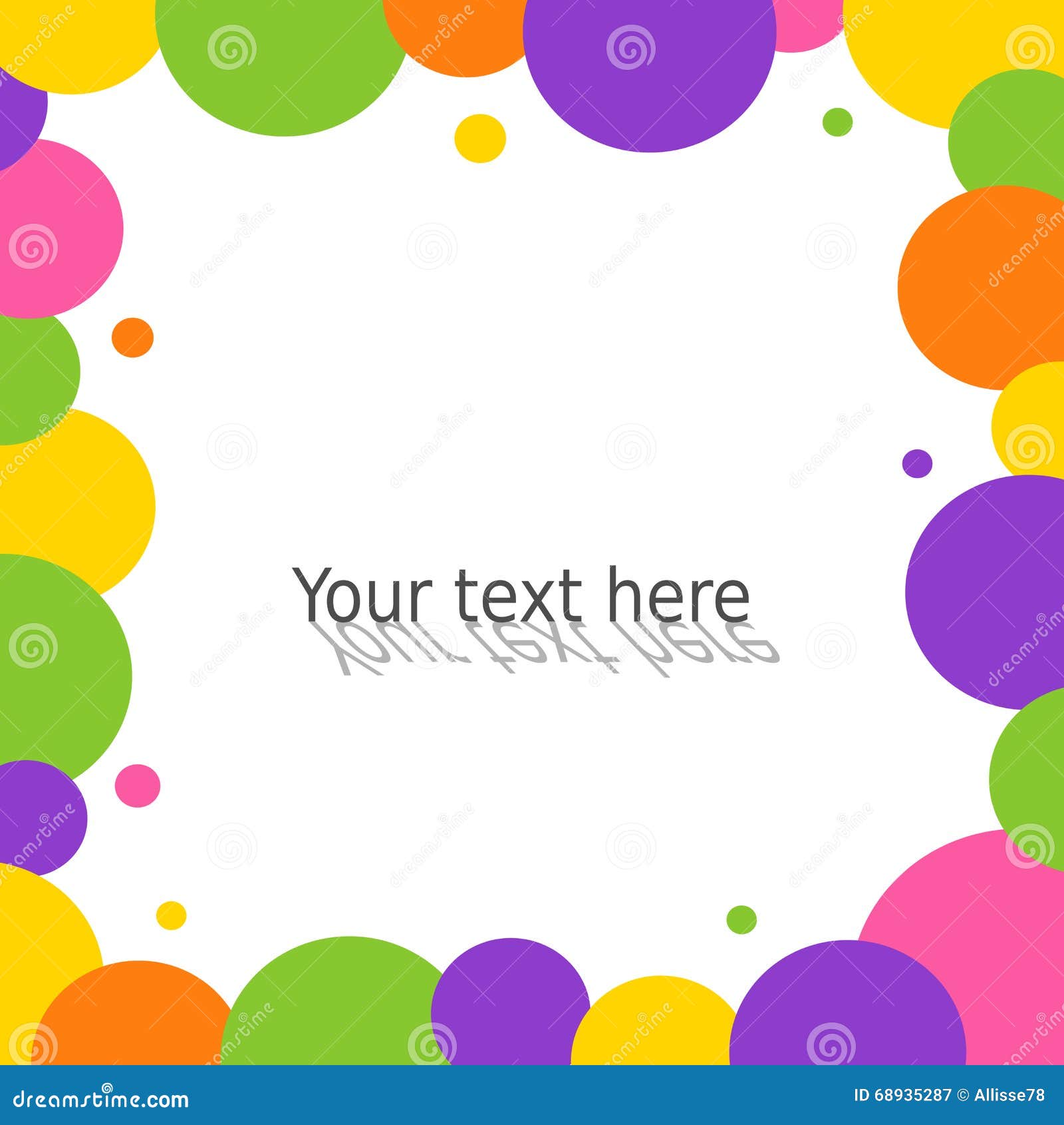 Card Frame Background Illustration with Colorful Rainbow Circle Stock ...