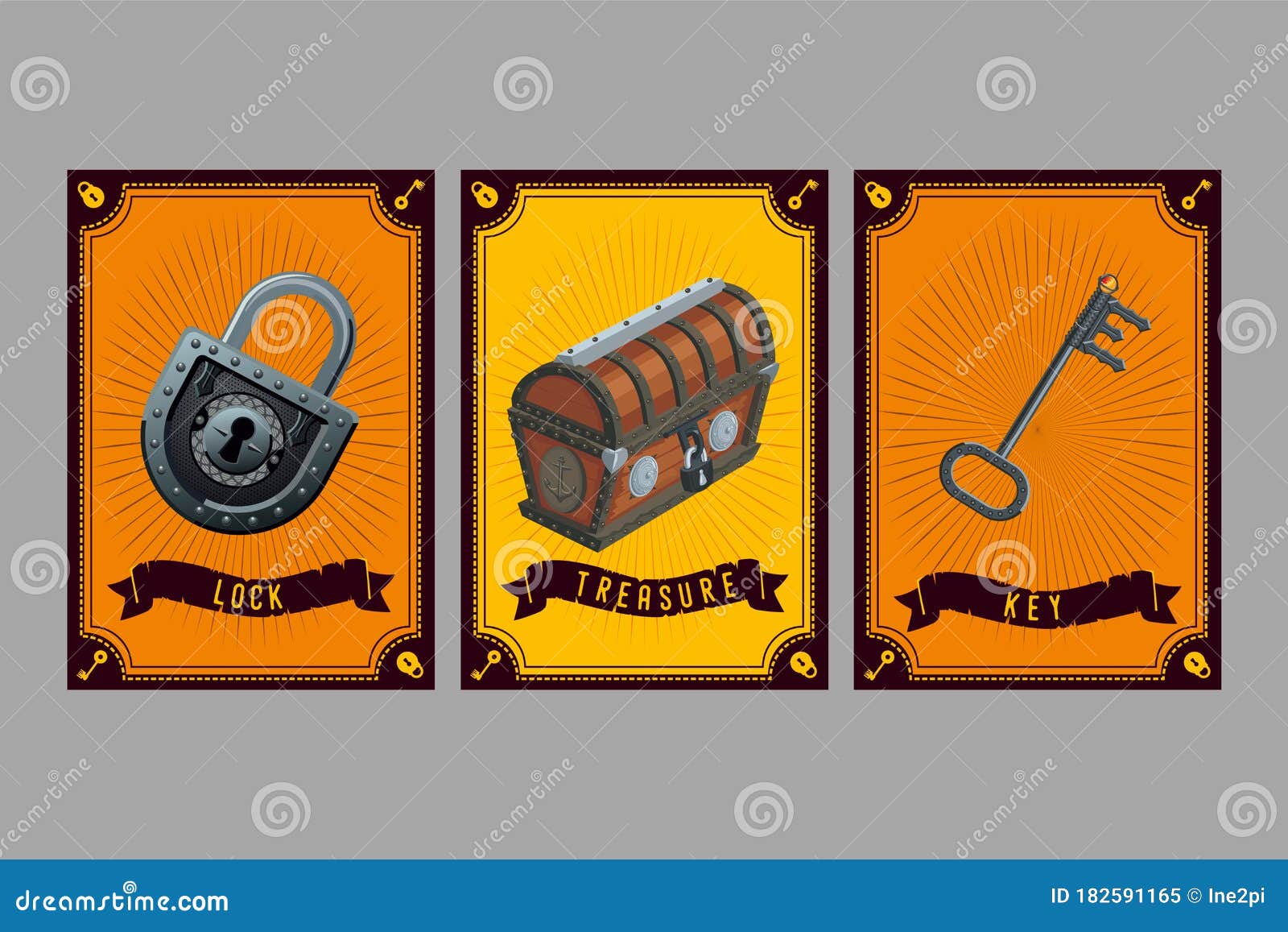 Card Game Collection. Fantasy Ui Kit with Magic Items. User Interface ...