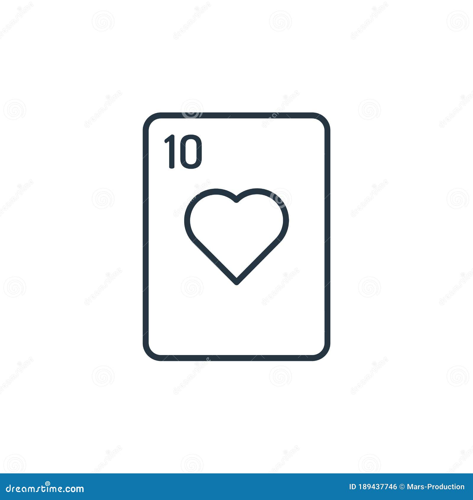 Card Game Vector Icon Isolated on White Background. Outline, Thin Line ...