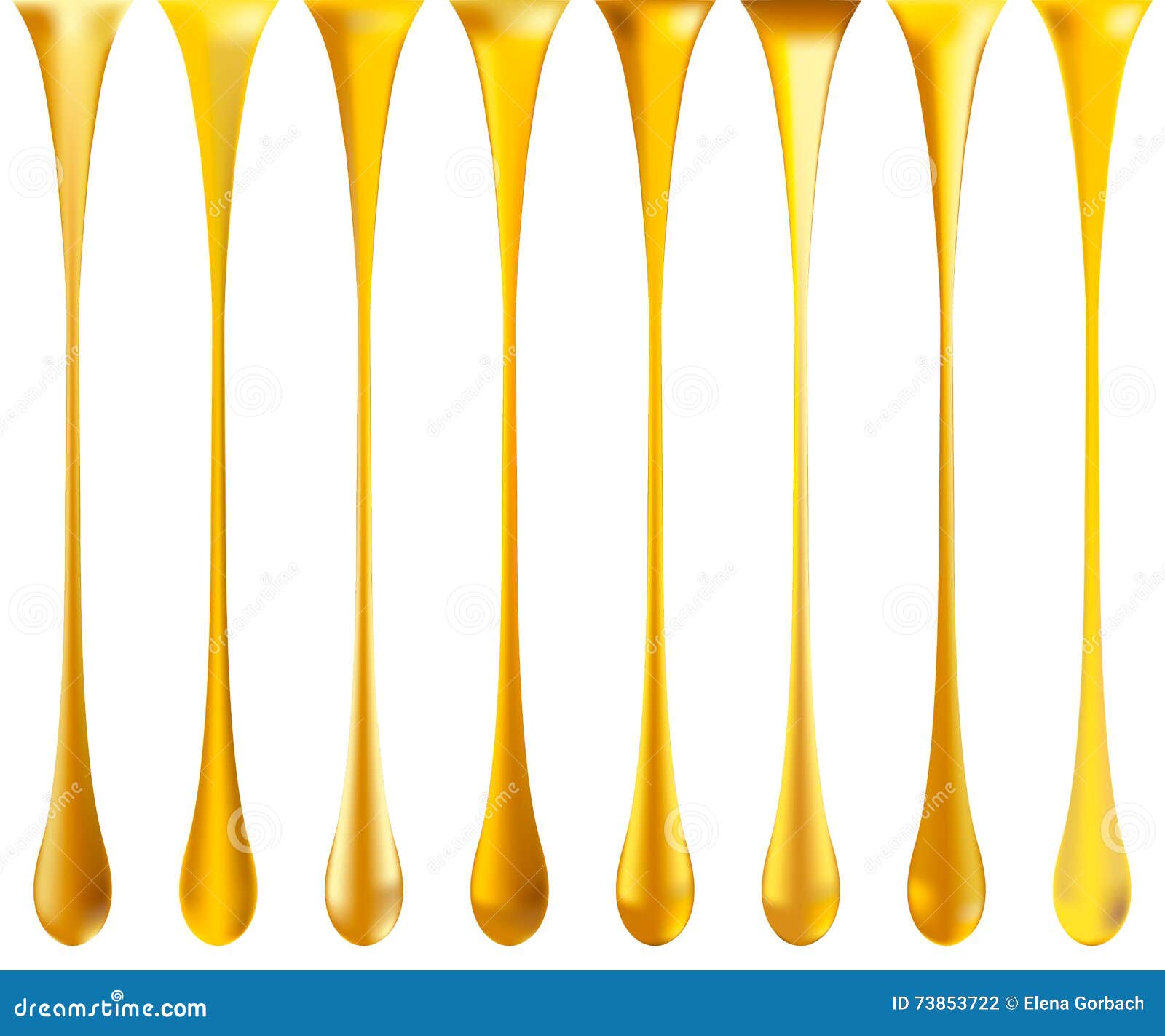 Card with Golden Drops on a White Background. Vector 3d Illustration ...