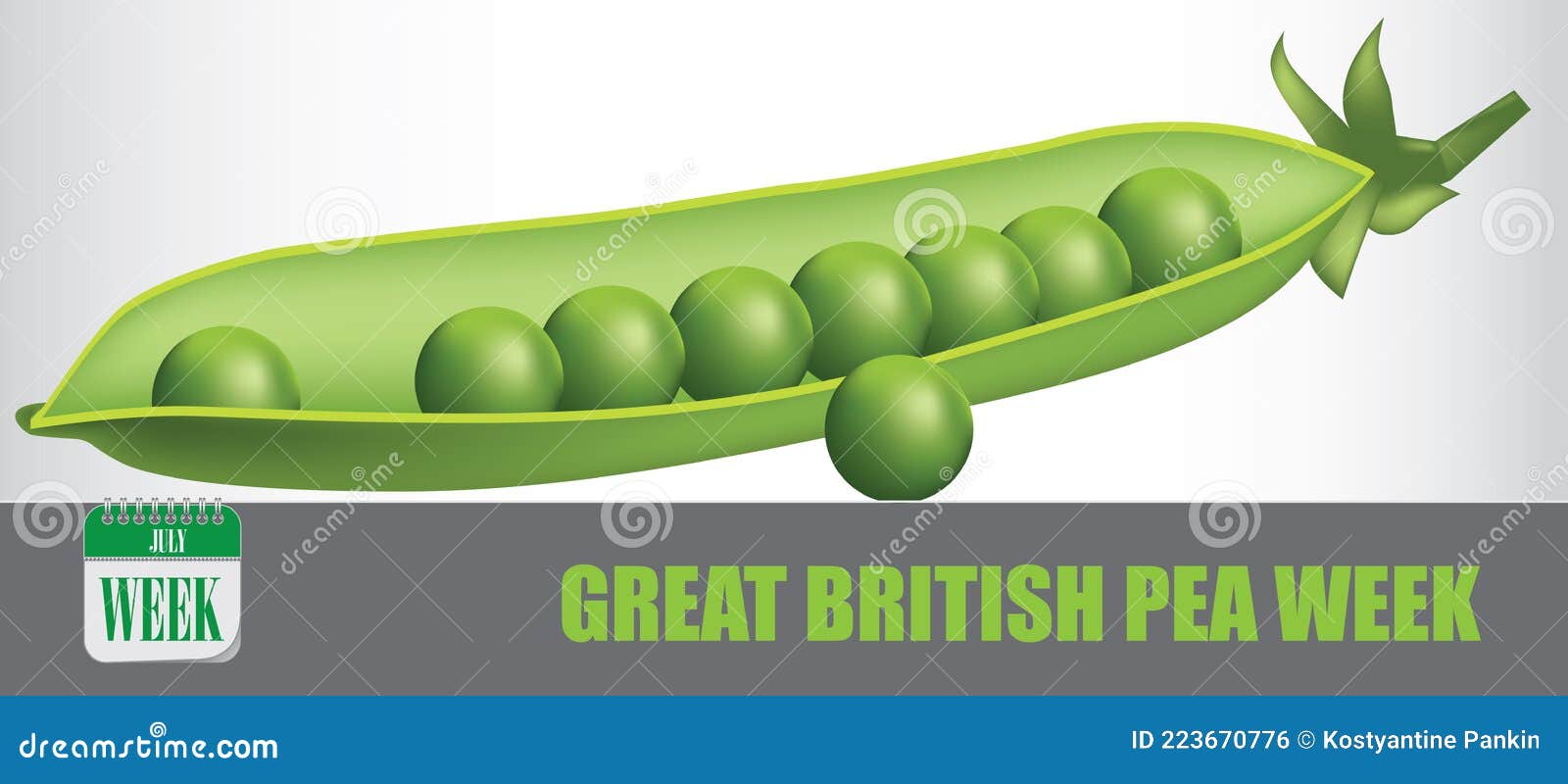 Card Great British Pea Week Stock Vector - Illustration of month ...