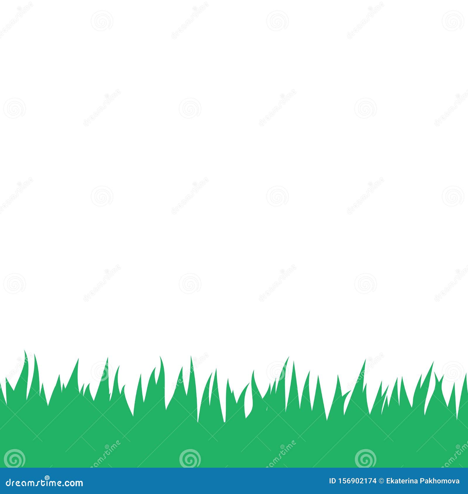 Card with Green Grass Isolated on White Background with Empty Space ...