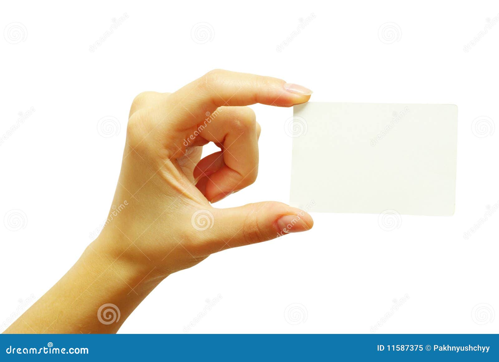 Card in hand stock image. Image of hand, text, isolated - 11587375
