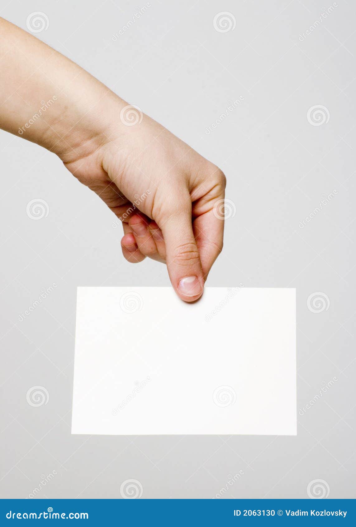 Card in the hand stock photo. Image of paper, notice, office - 2063130