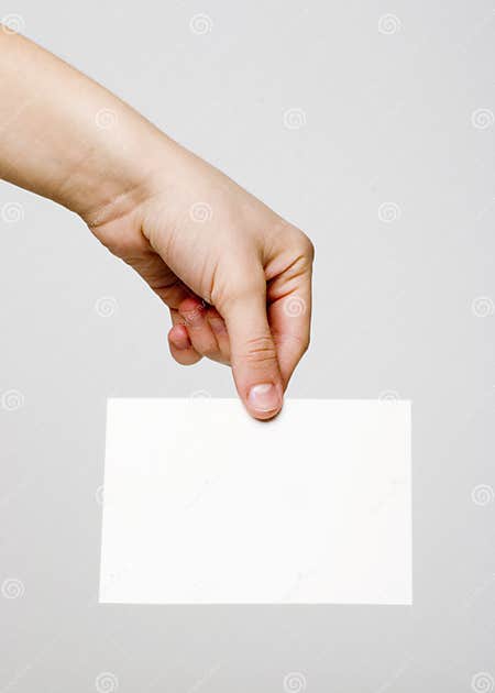 Card in the hand stock photo. Image of paper, notice, office - 2063130
