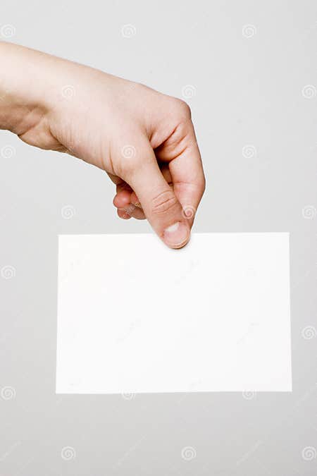 Card in the hand stock photo. Image of paper, finger, notify - 2063132
