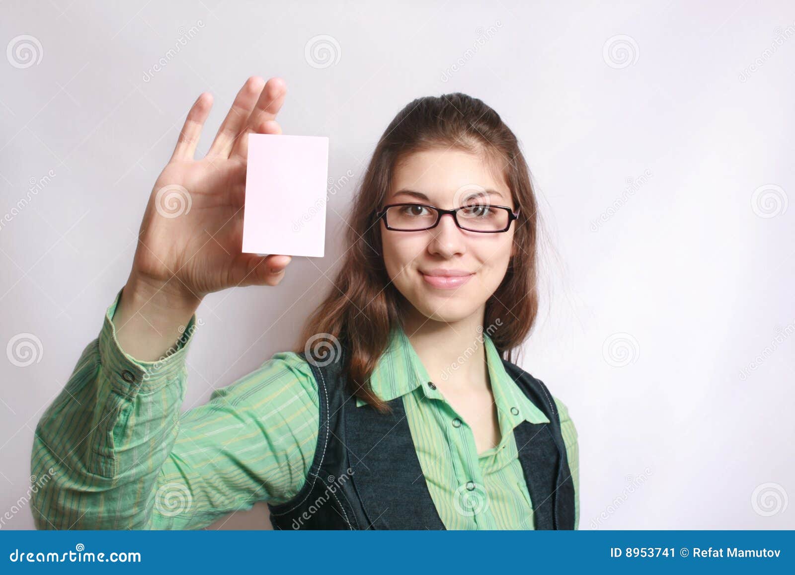Card in a hand. stock image. Image of businesspeople, copyspace - 8953741
