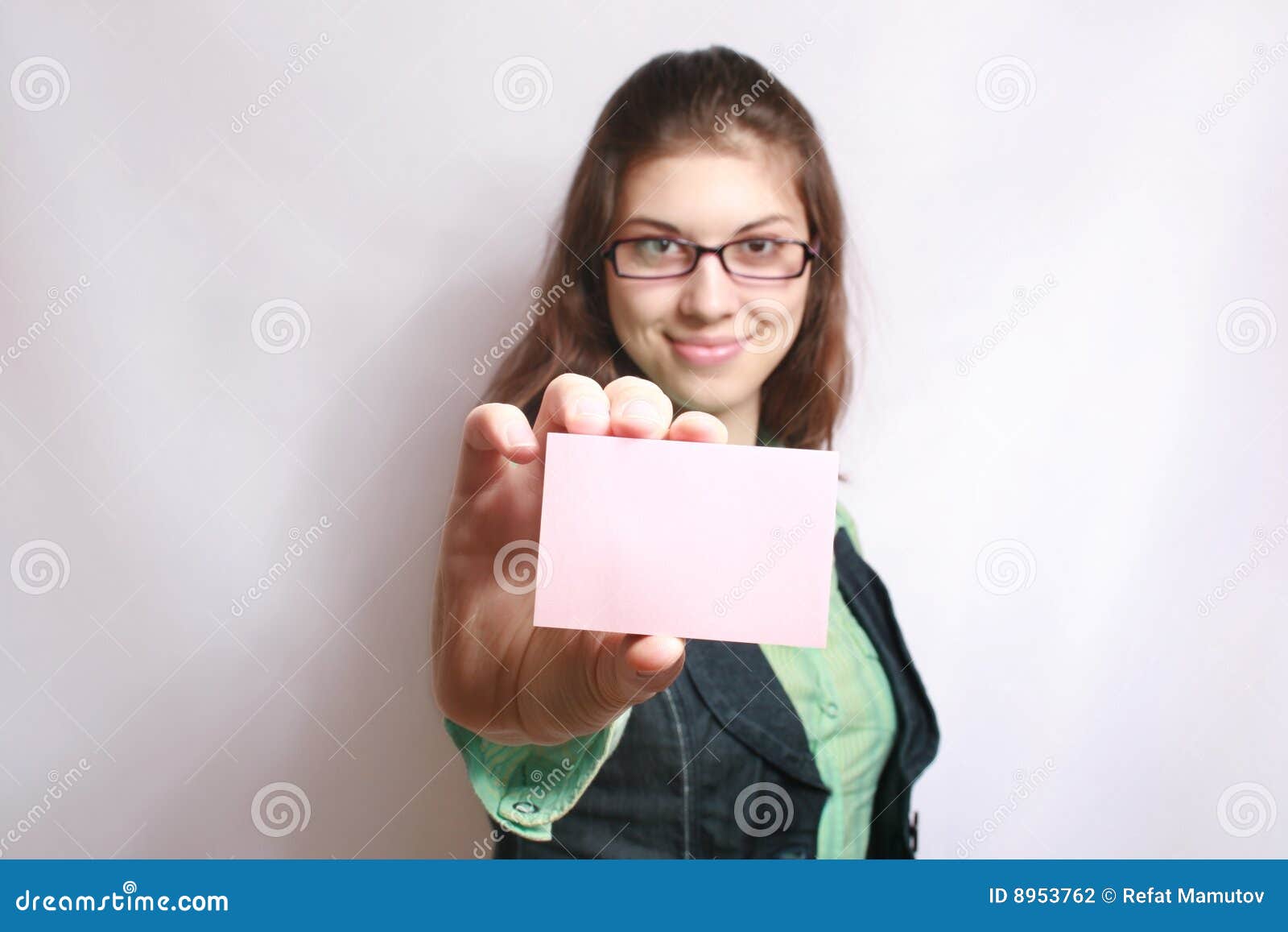 Card in a hand. stock photo. Image of bill, feminine, friendly - 8953762