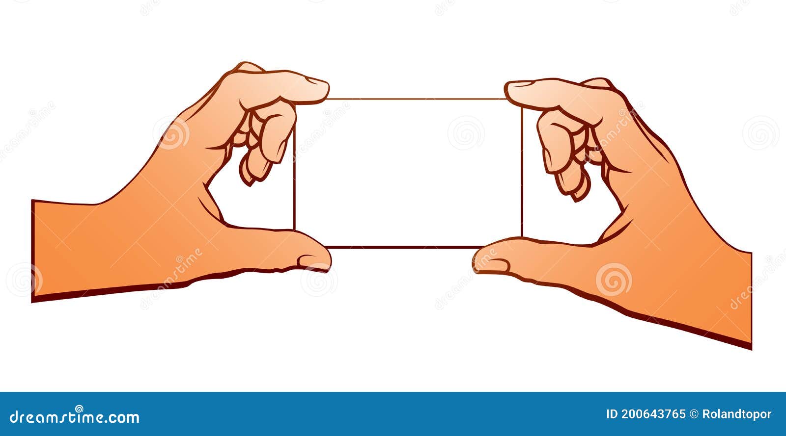 Hands with Card. Vector Illustration Stock Vector - Illustration of ...