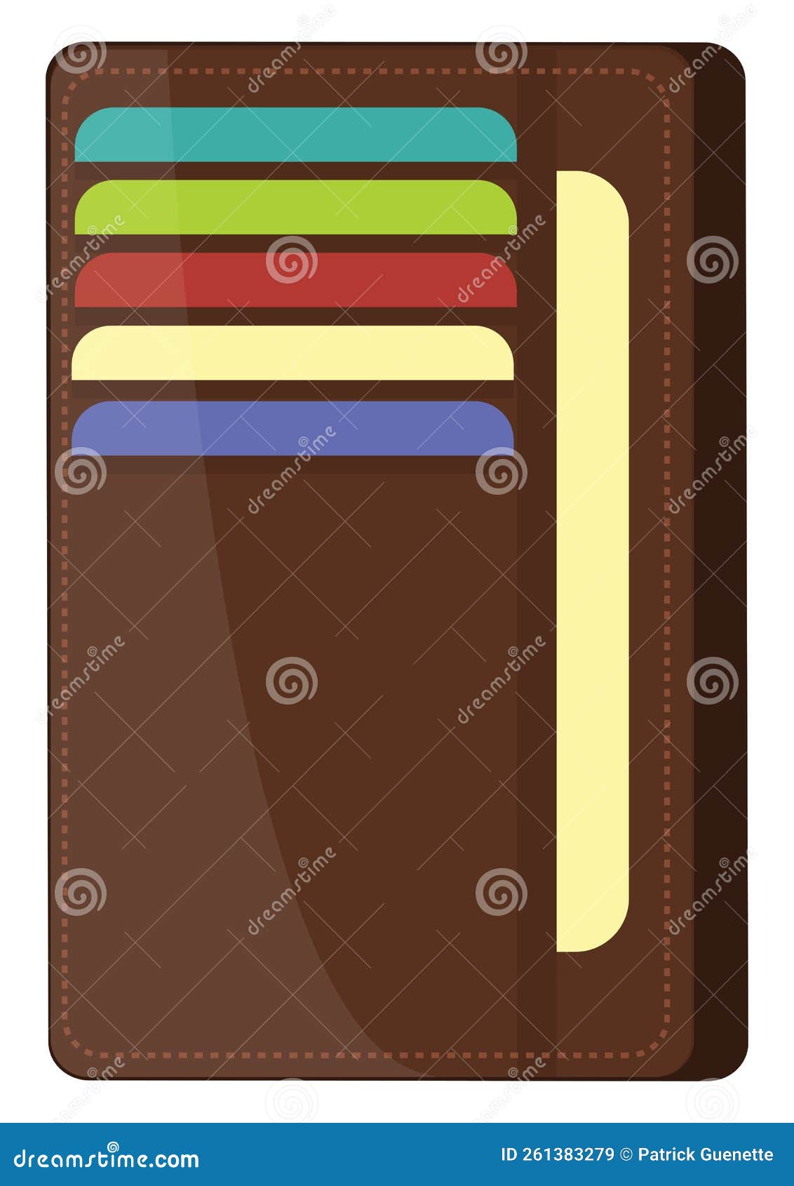 Card holder, icon stock vector. Illustration of corporate - 261383279
