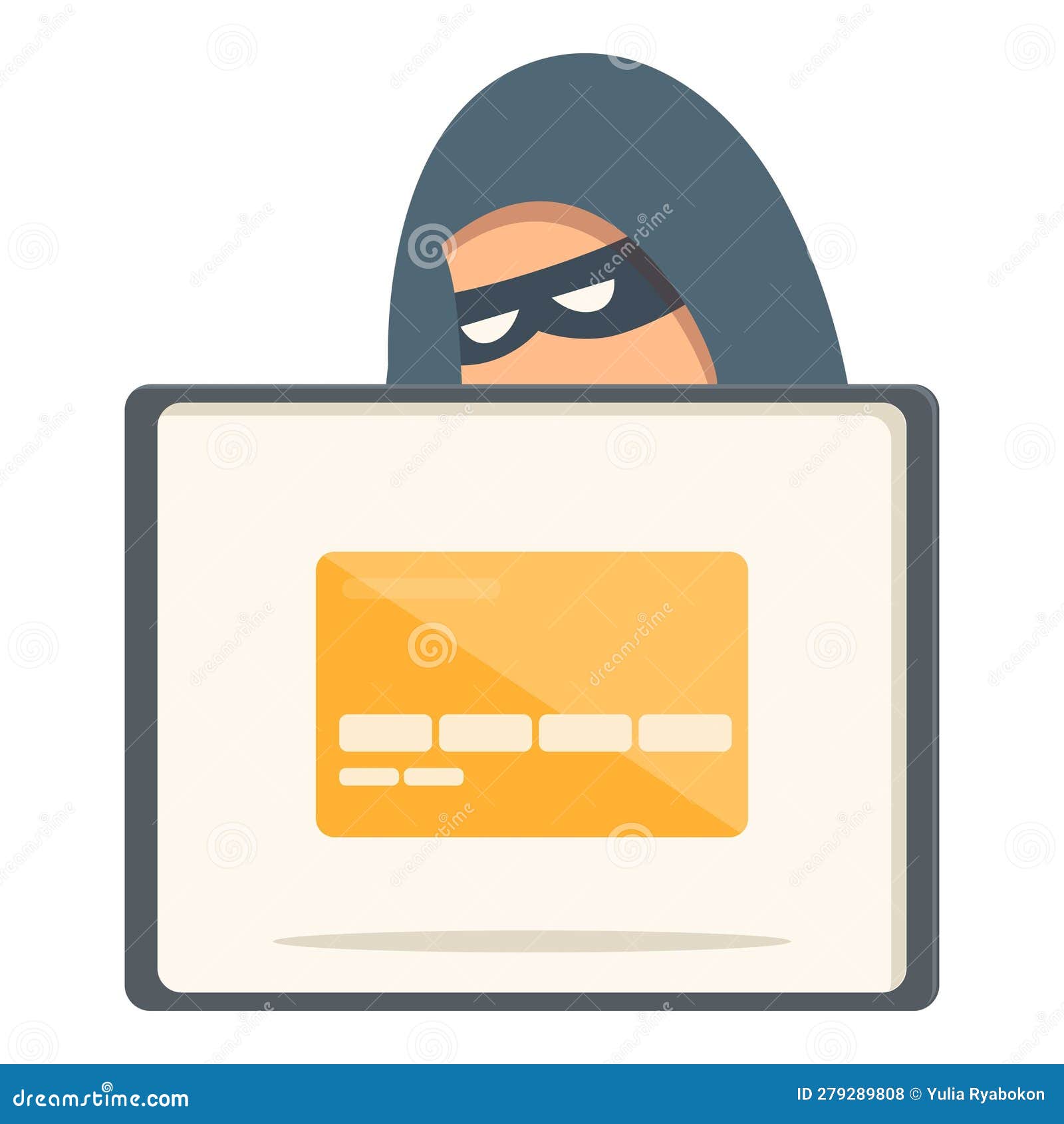 Card Hook Icon Cartoon Vector. Cyber Attack Stock Vector - Illustration ...